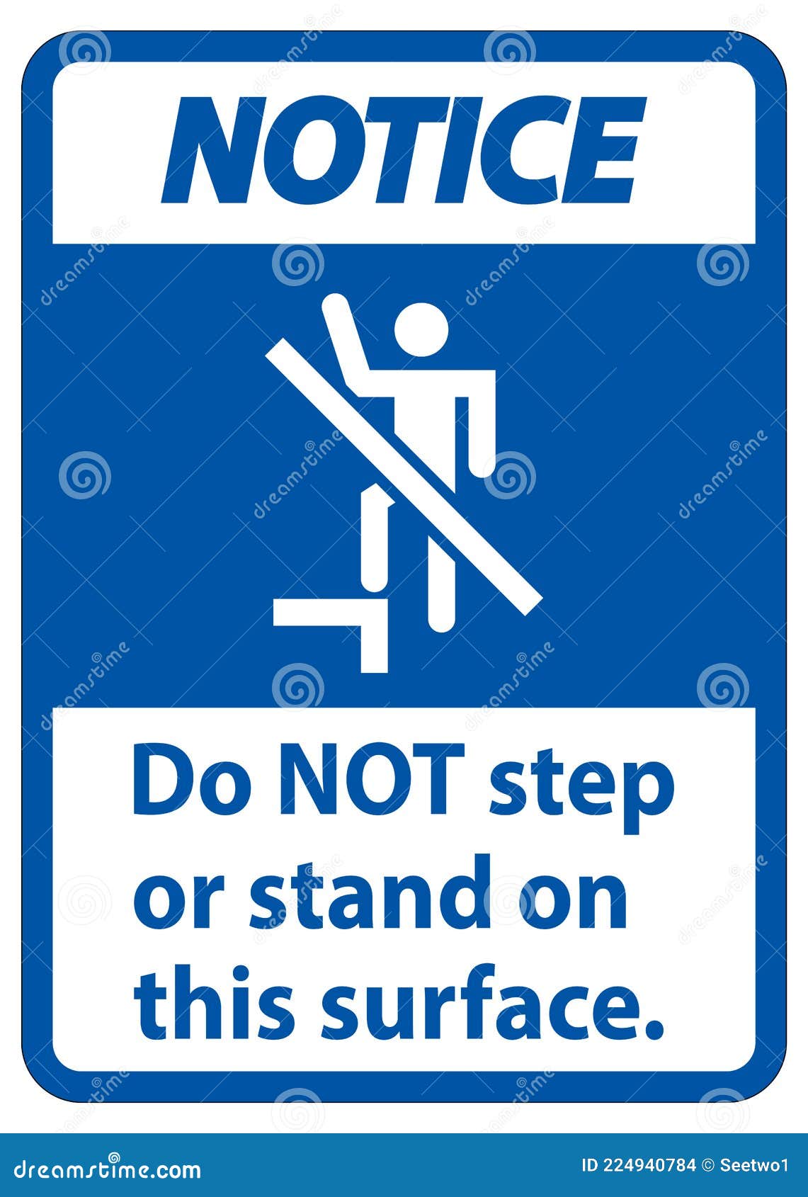 Do Not Step or Stand on this Surface Stock Vector - Illustration of ...