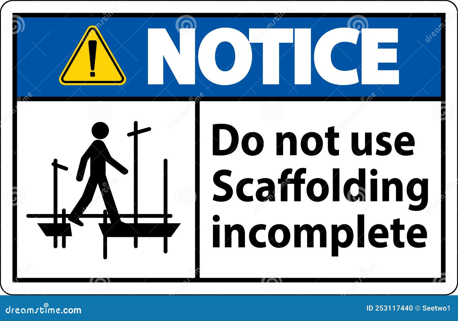 Do Not Use This Incomplete Scaffold. Warning Banner. Vector ...