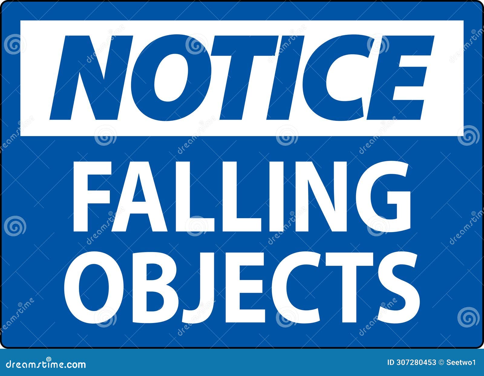 Notice Sign, Falling Objects Stock Vector - Illustration of icon ...