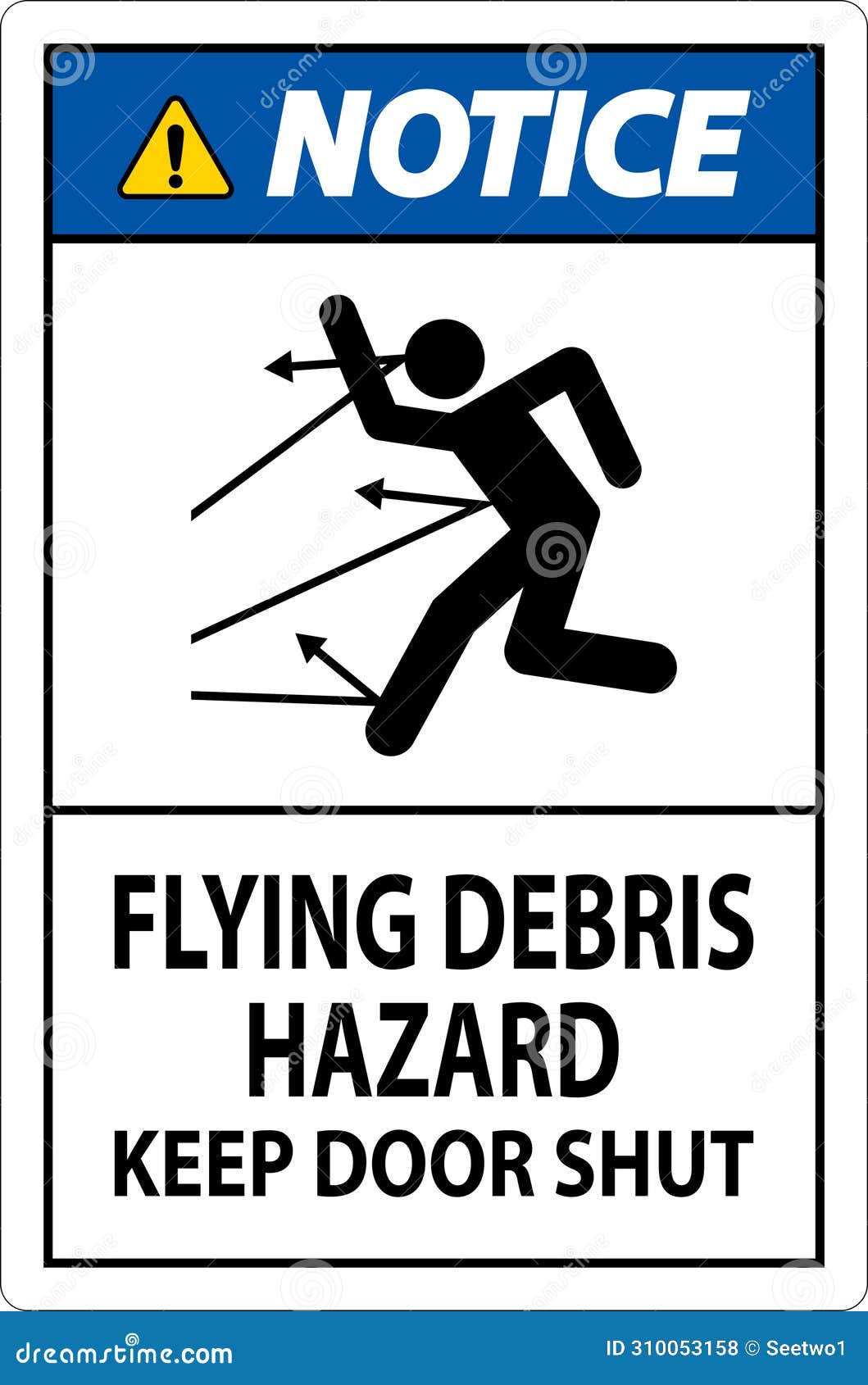 Notice Flying Object Crash Hazard Symbol Sign ,Vector Illustration ...