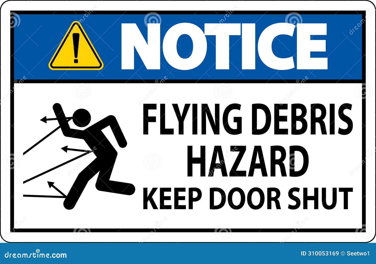 Notice Flying Object Crash Hazard Symbol Sign ,Vector Illustration ...