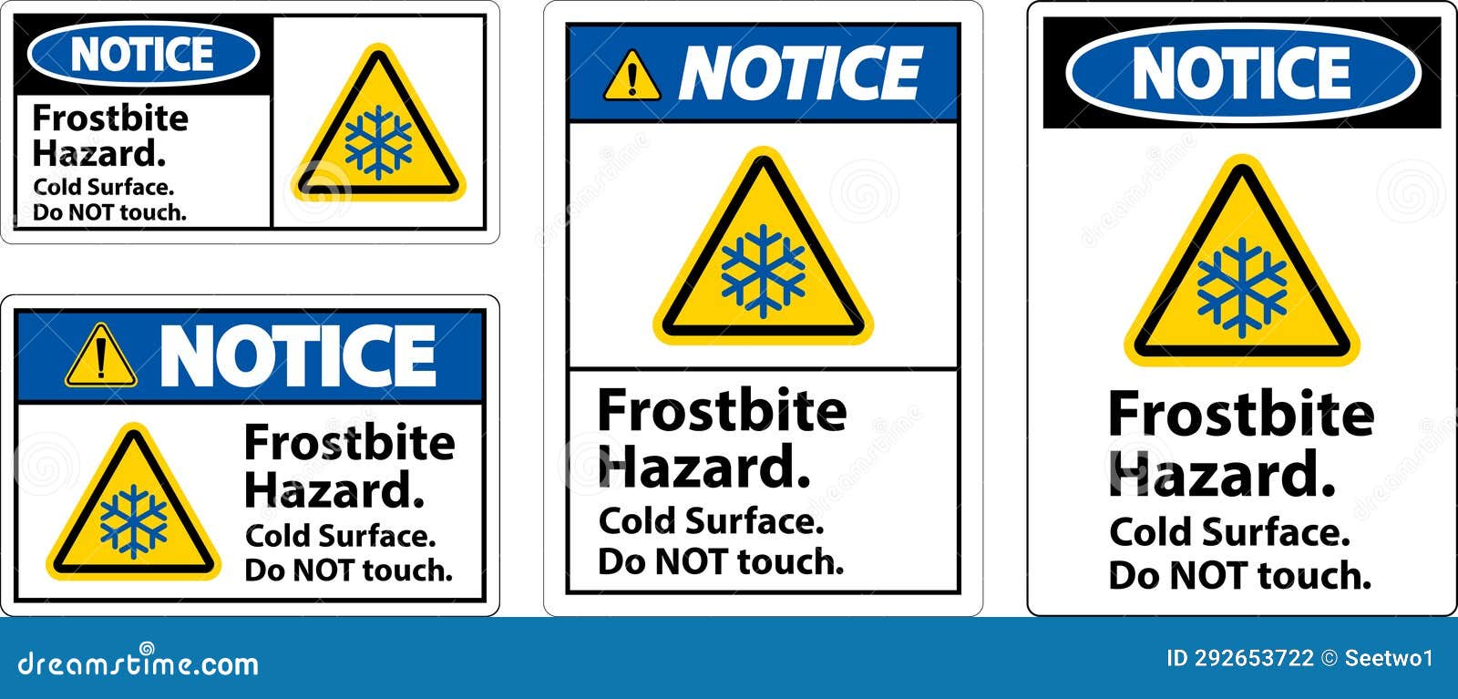 Notice Hot Or Cold Surface Symbol Sign On White Background Cartoon ...