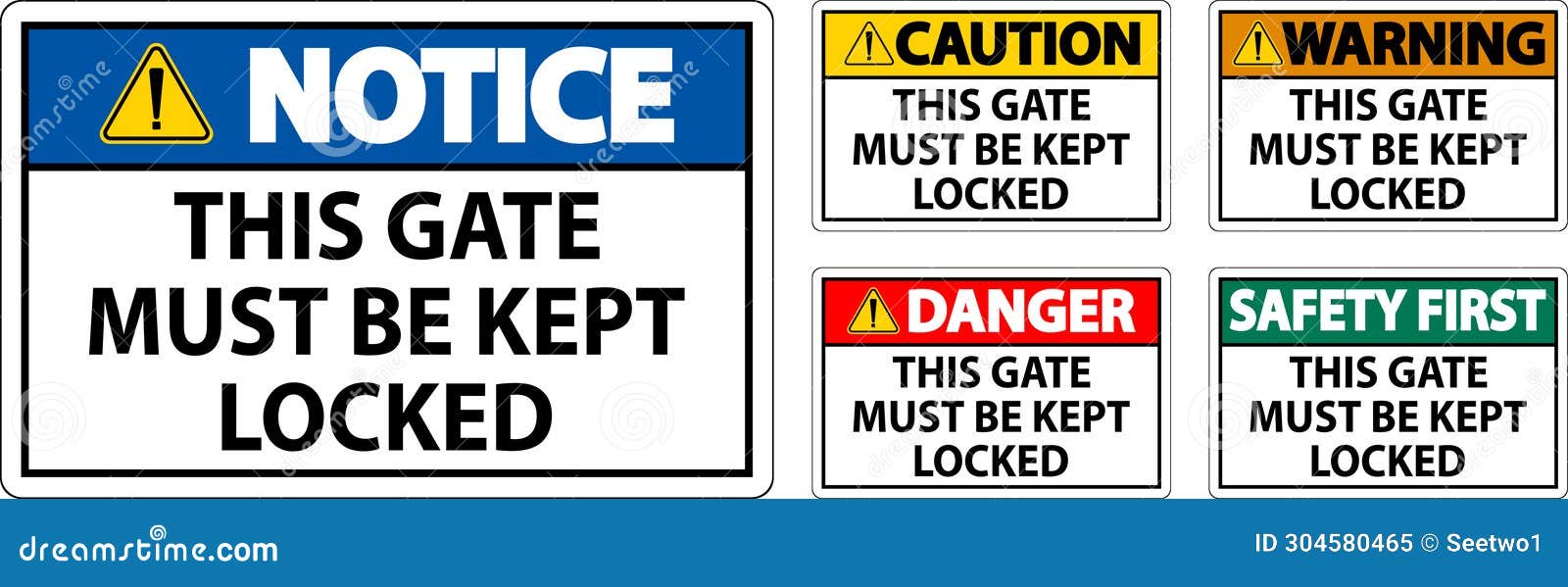 Notice Gate Opens And Closes Automatically Symbol Sign, Vector ...