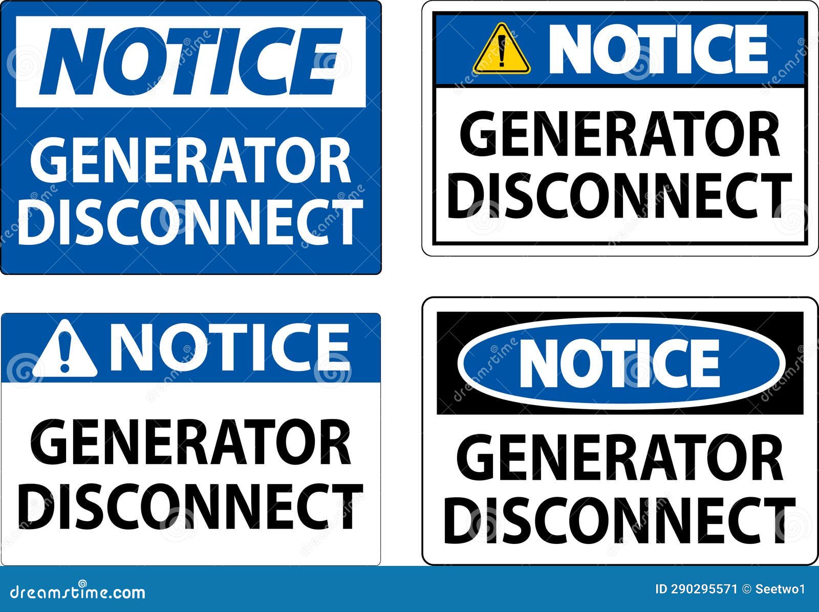 Notice Sign Generator Disconnect Stock Vector - Illustration of mobile ...