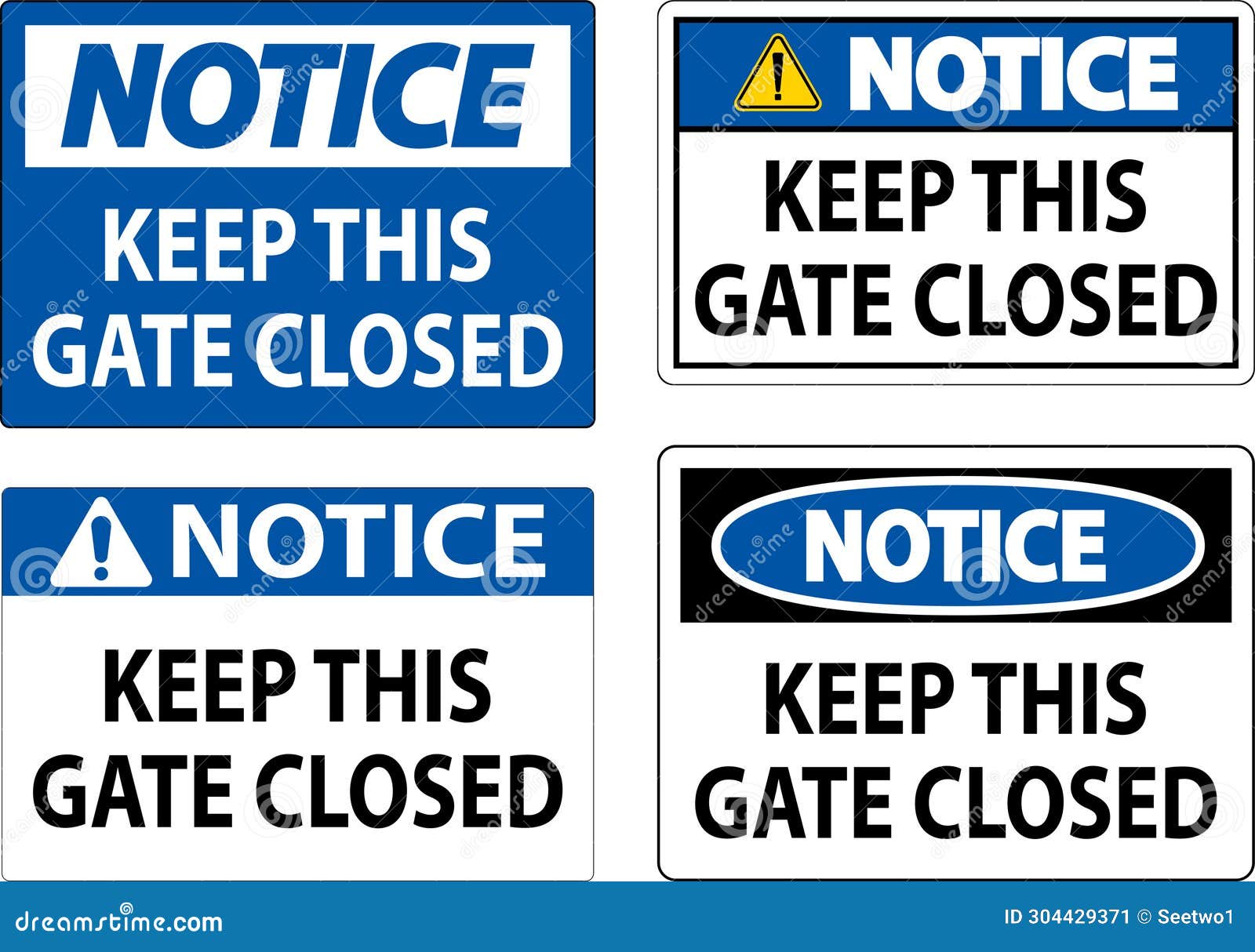 Notice Sign Keep this Gate Closed Stock Vector - Illustration of ...
