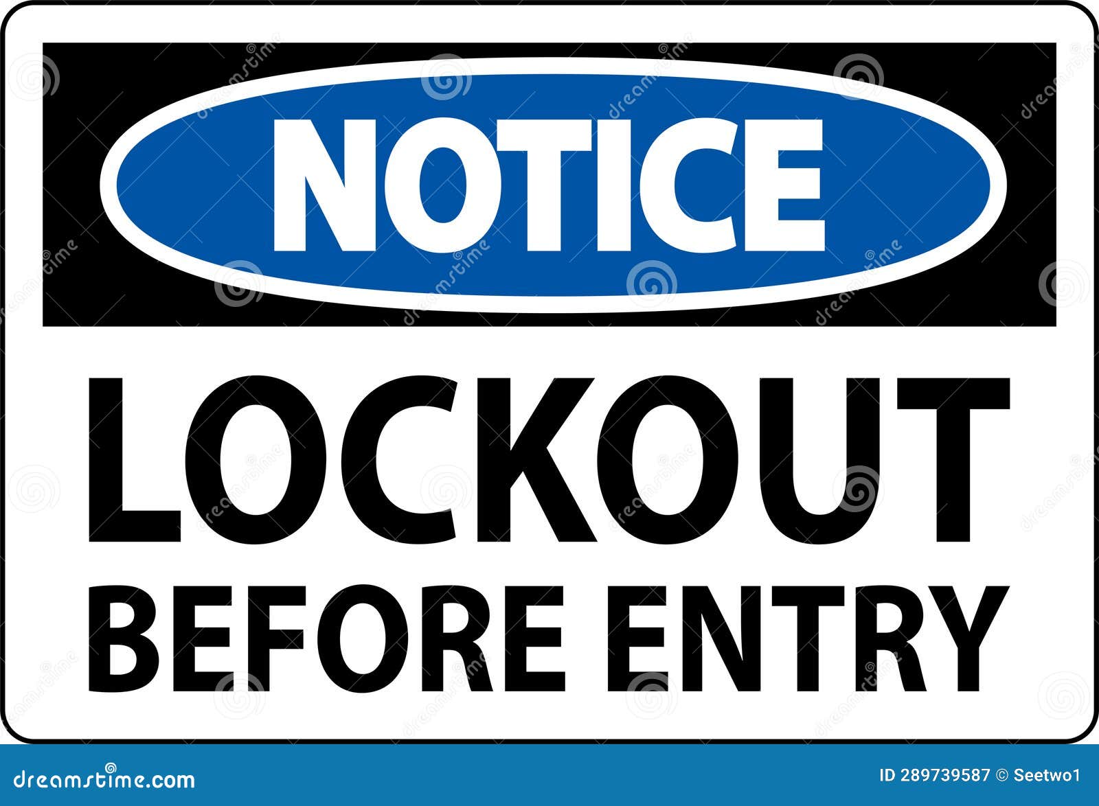 Notice Lockout Electrical Equipment Befor Performing Repairs Symbol ...