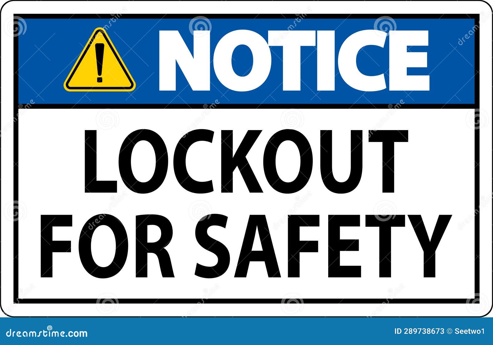 Notice Lockout Electrical Equipment Befor Performing Repairs Symbol ...