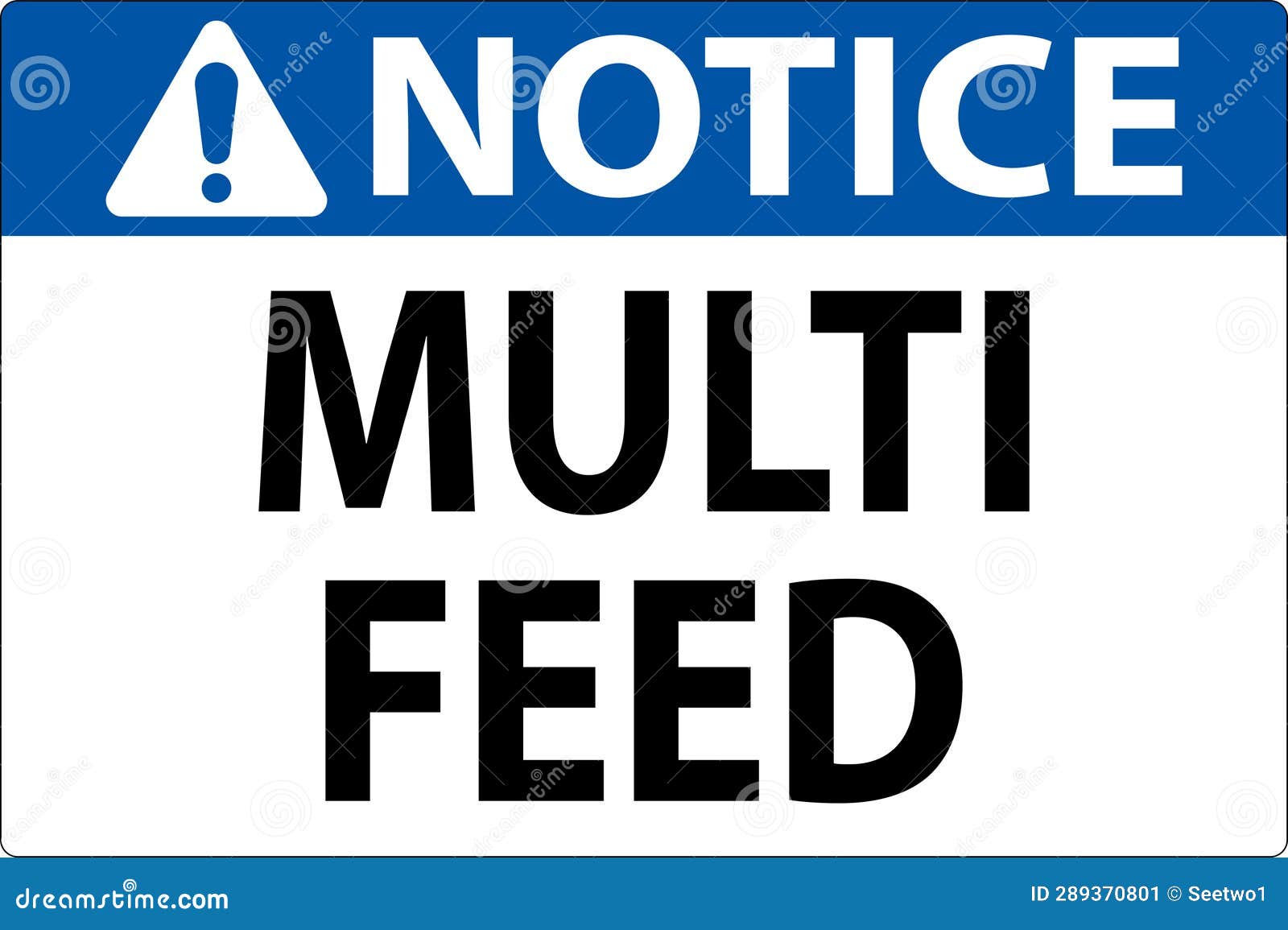 Notice Sign, Multi Feed Label Stock Vector - Illustration of design ...