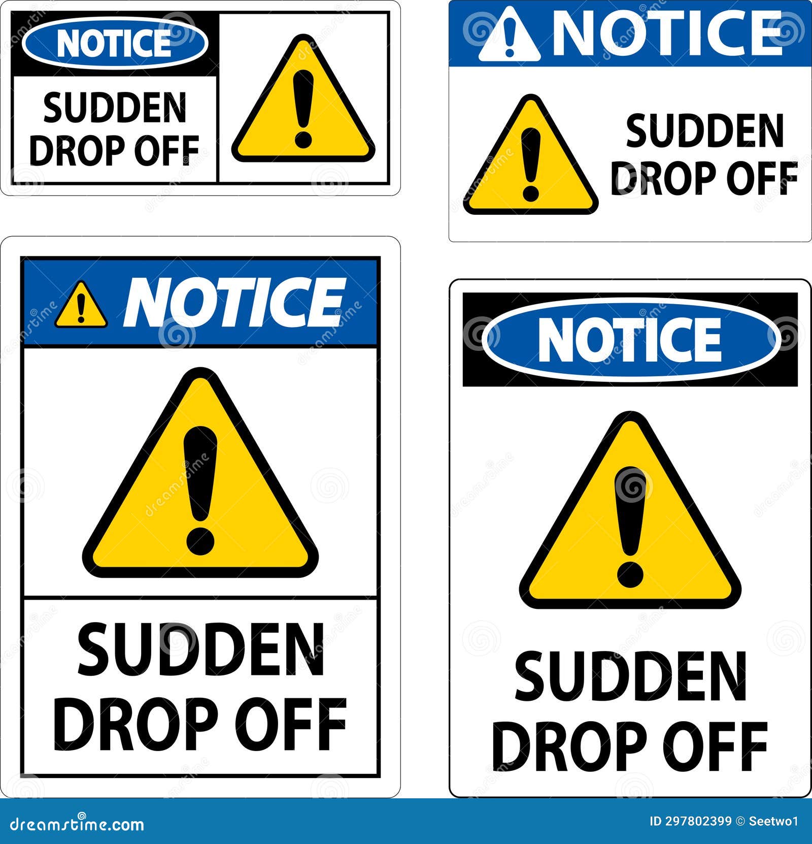 Notice Sudden Drop Symbol Sign On White Background,Vector Illustration ...