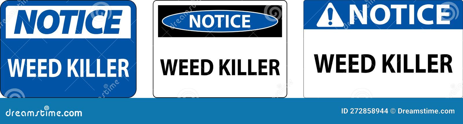 Notice Sign Weed Killer on White Background Stock Vector - Illustration ...
