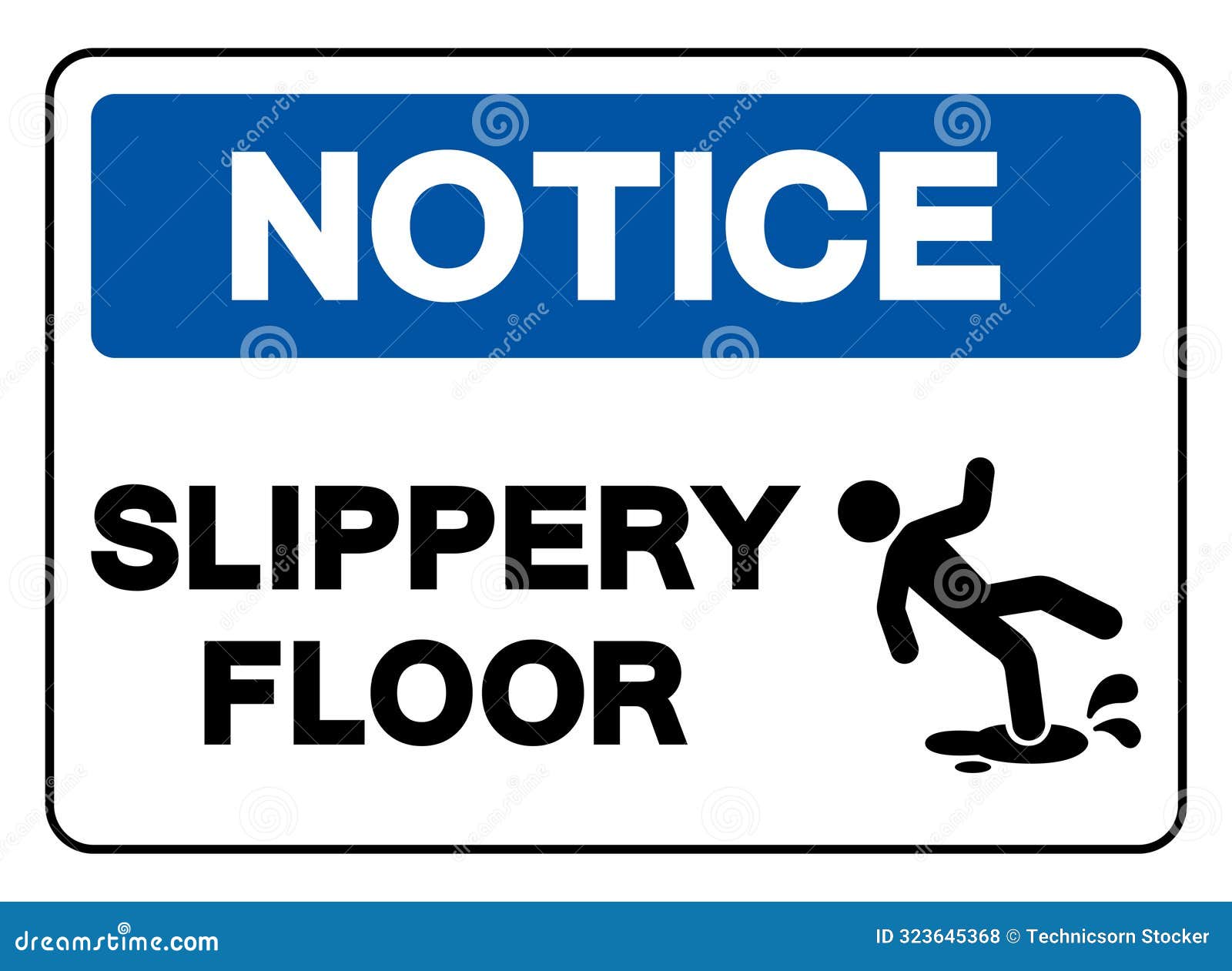 Slippery Floor Sign Cartoon Vector | CartoonDealer.com #146391997