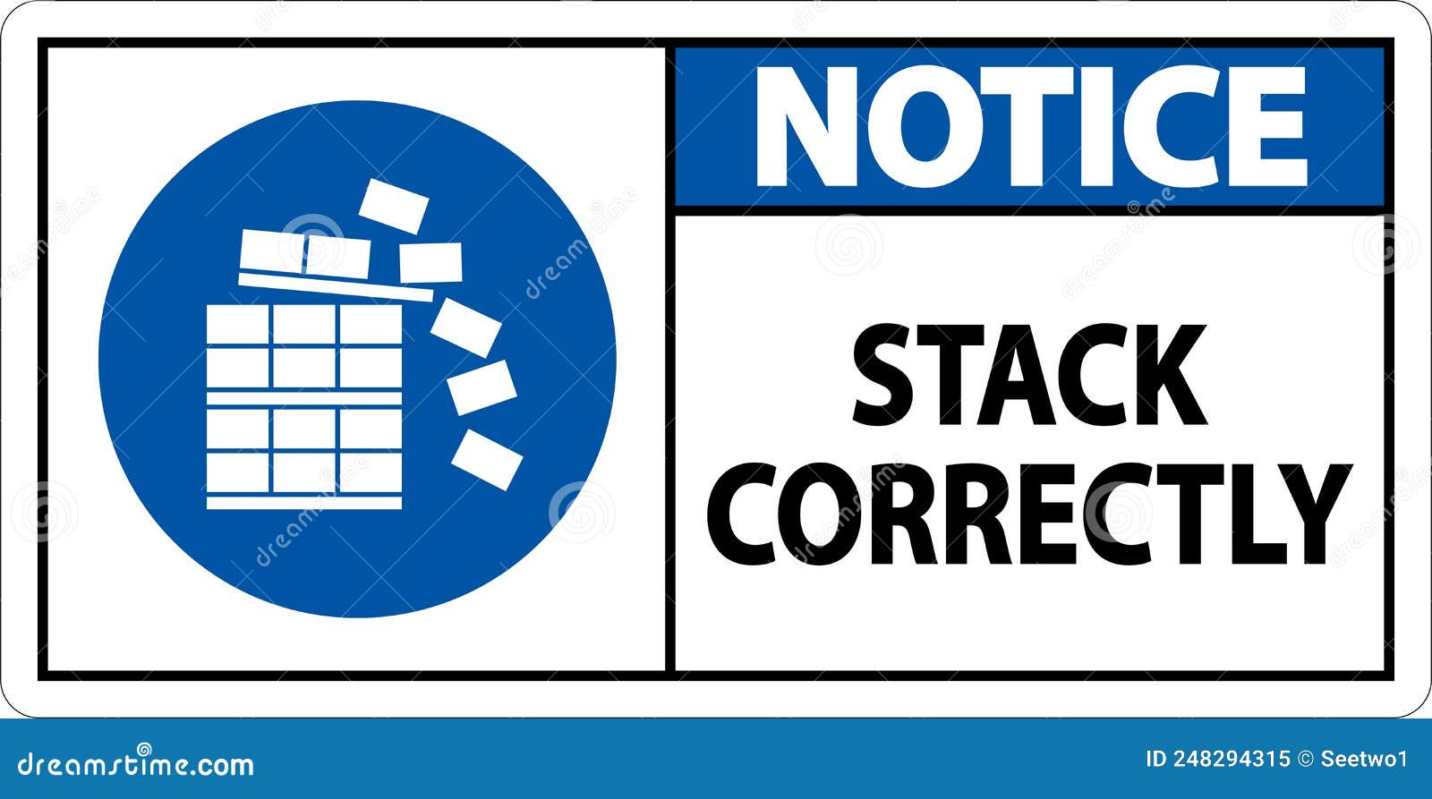 Notice Stack Correctly Symbol Sign, Vector Illustration, Isolate On ...