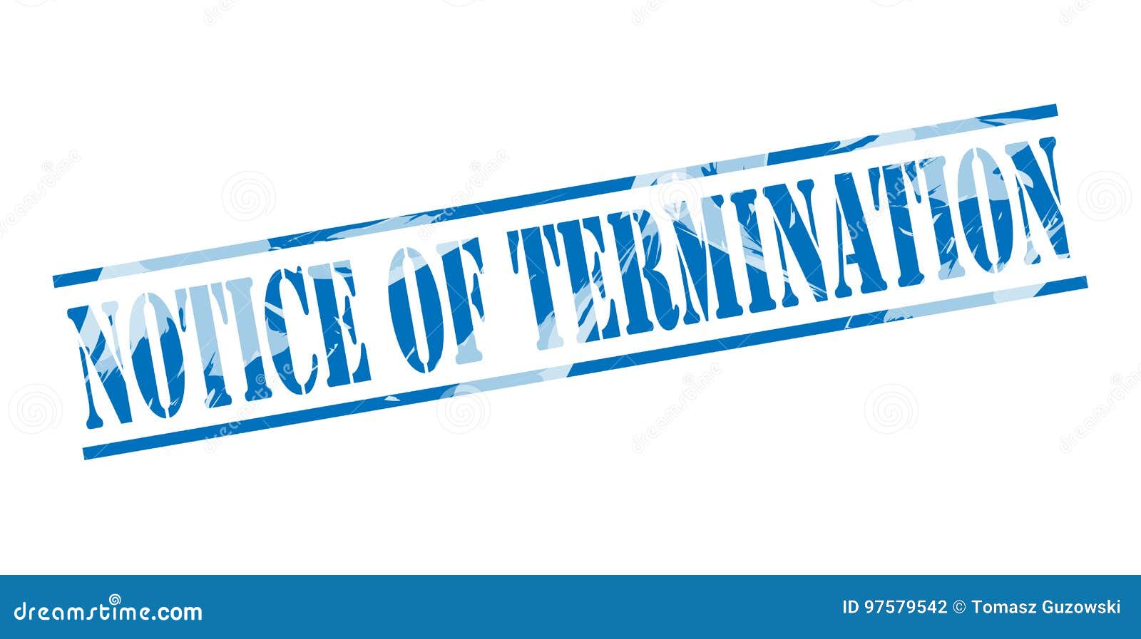Notice of Termination Blue Stamp Stock Illustration - Illustration of ...