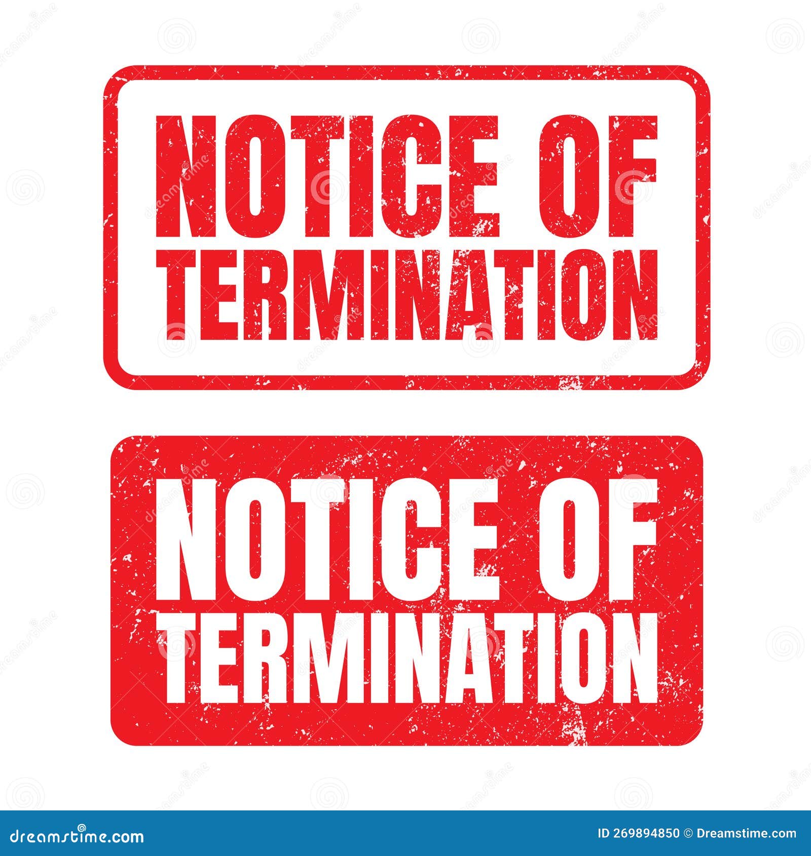 Notice Of Termination Red Stamp Stock Photography | CartoonDealer.com ...
