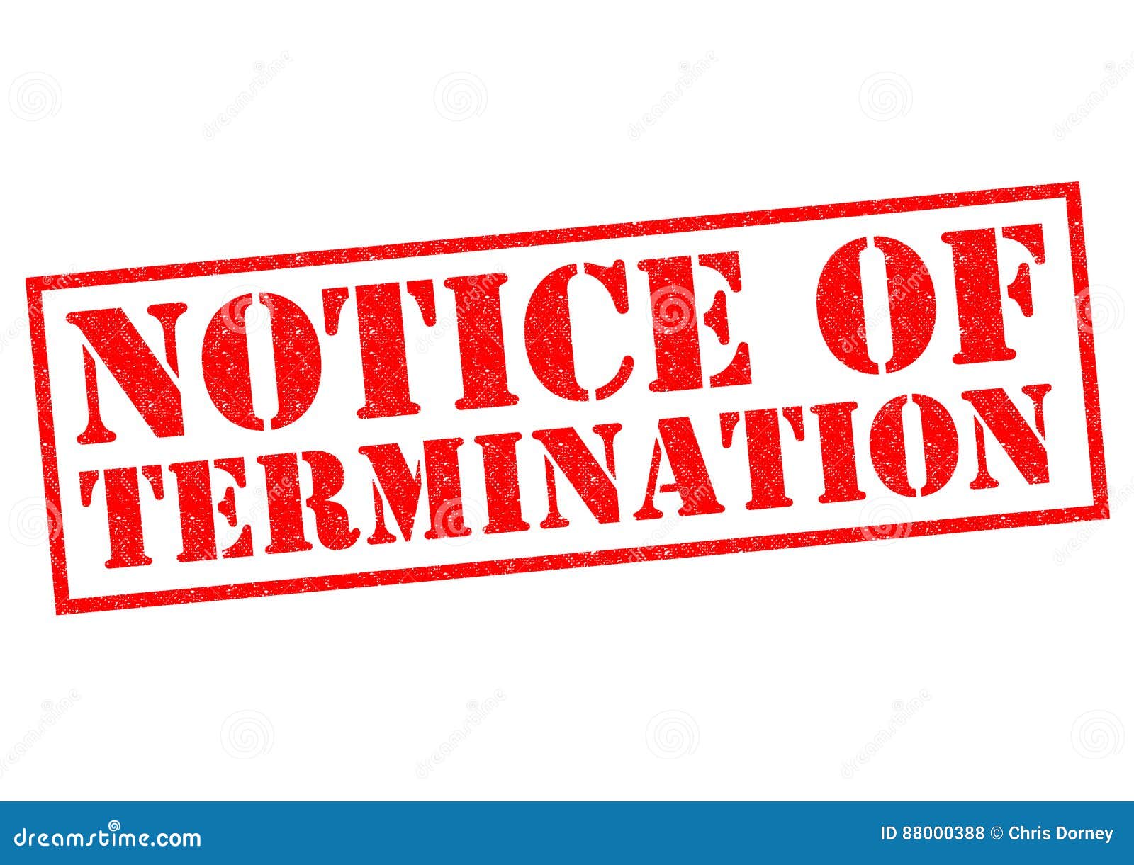 NOTICE of TERMINATION stock photo. Image of contract - 88000388