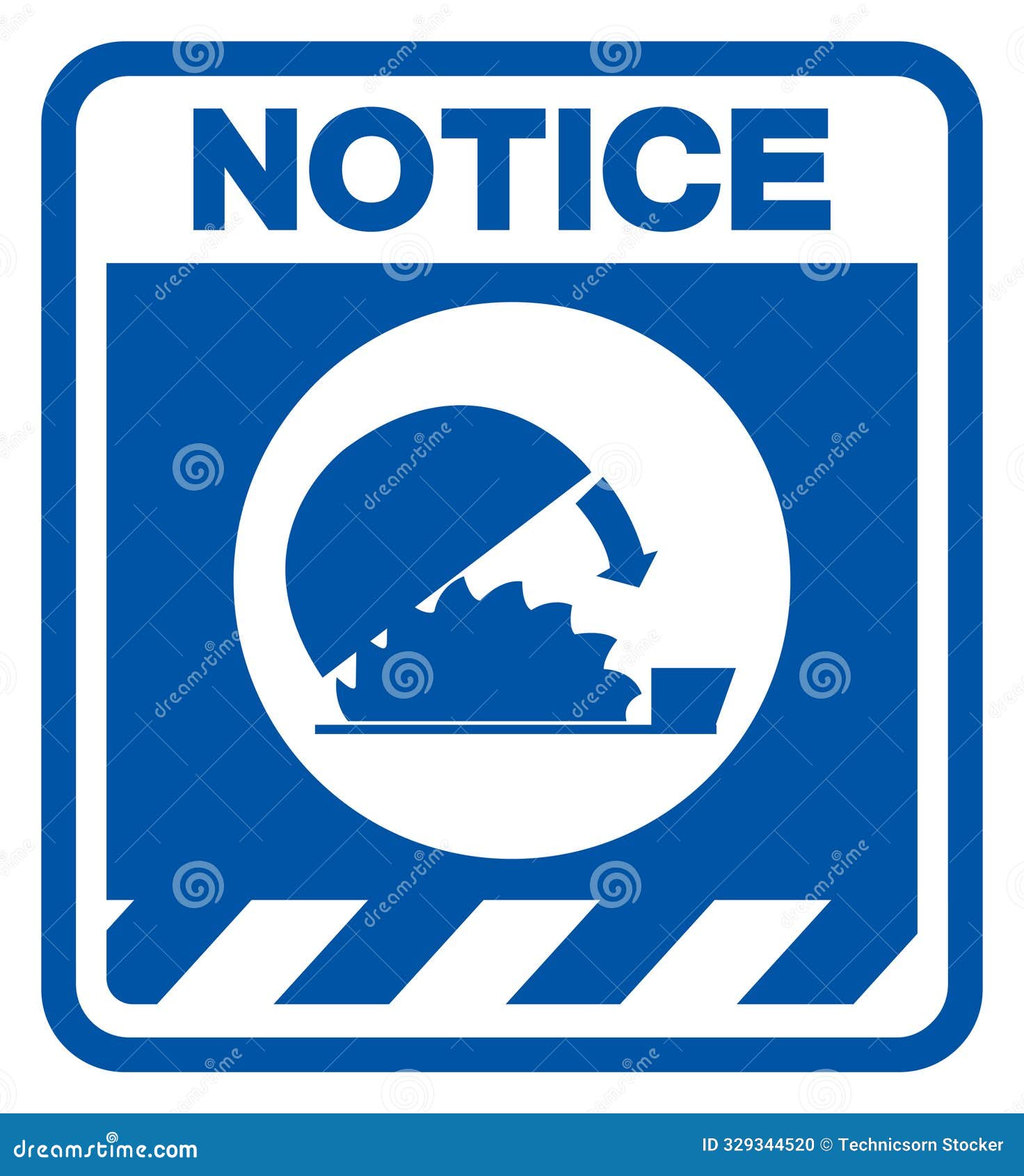 Notice Use Adjustable Guards Protection Symbol Sign,Vector Illustration ...