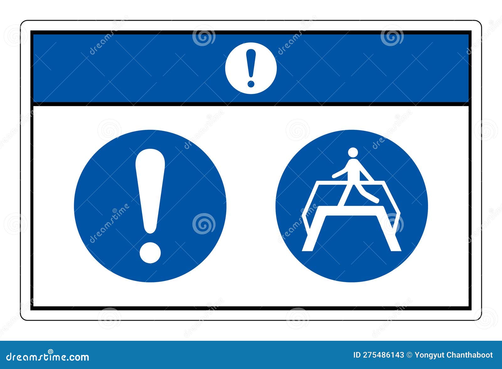 Notice Use Footbridge Symbol Sign ,Vector Illustration, Isolate on ...
