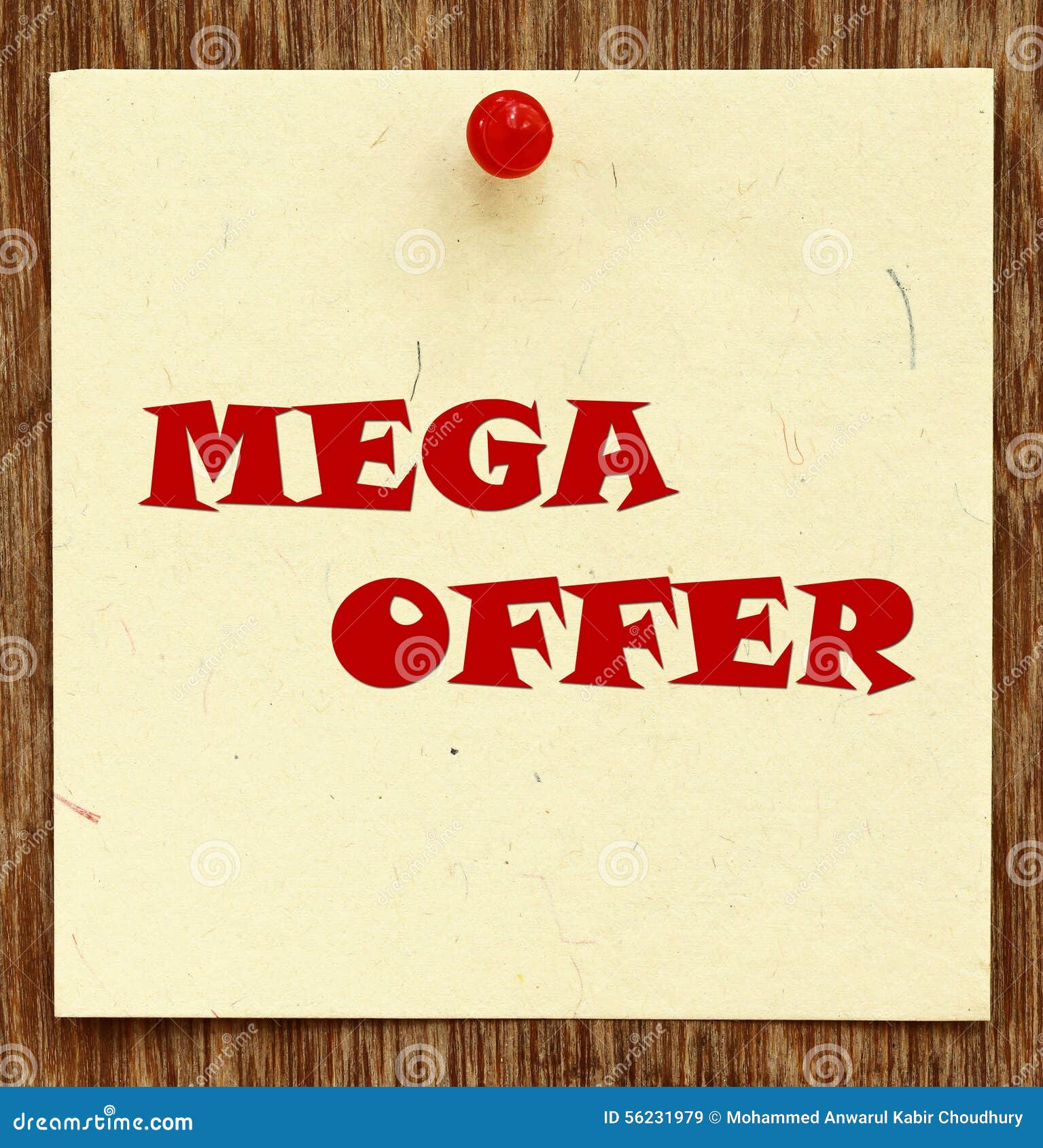 Notice written MEGA OFFER stock image. Image of background - 56231979