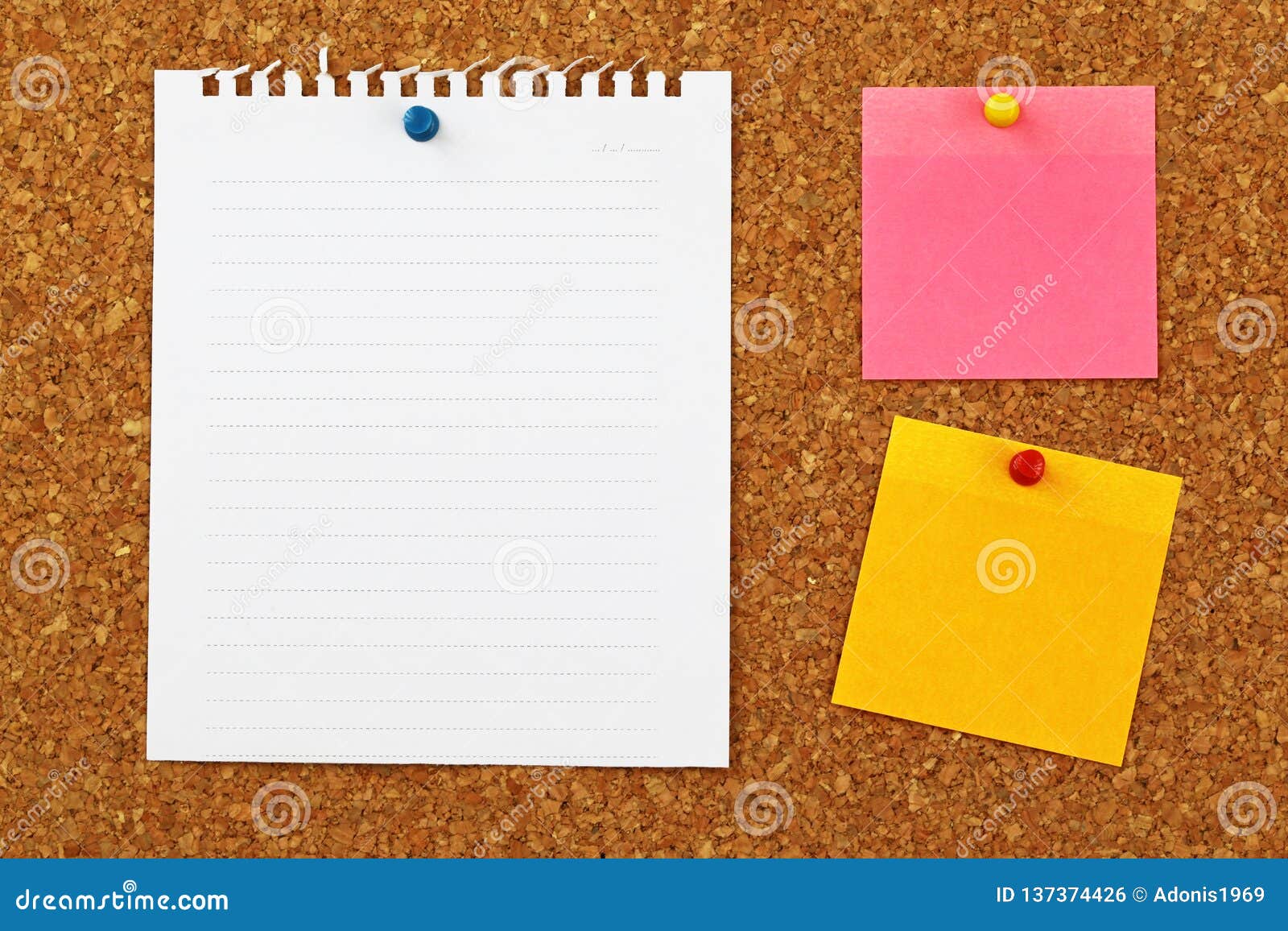 Blank post-it notes stock photo. Image of template, ripped - 137374426
