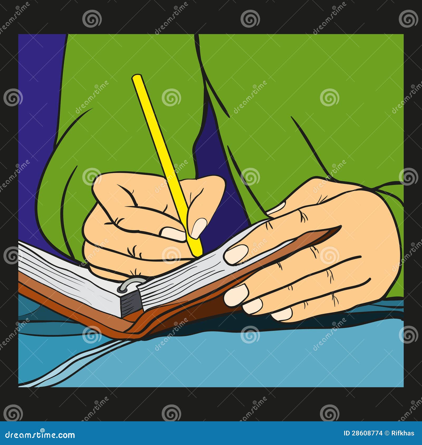 Notieren Sie vektor abbildung. Illustration von geöffnet - 28608774