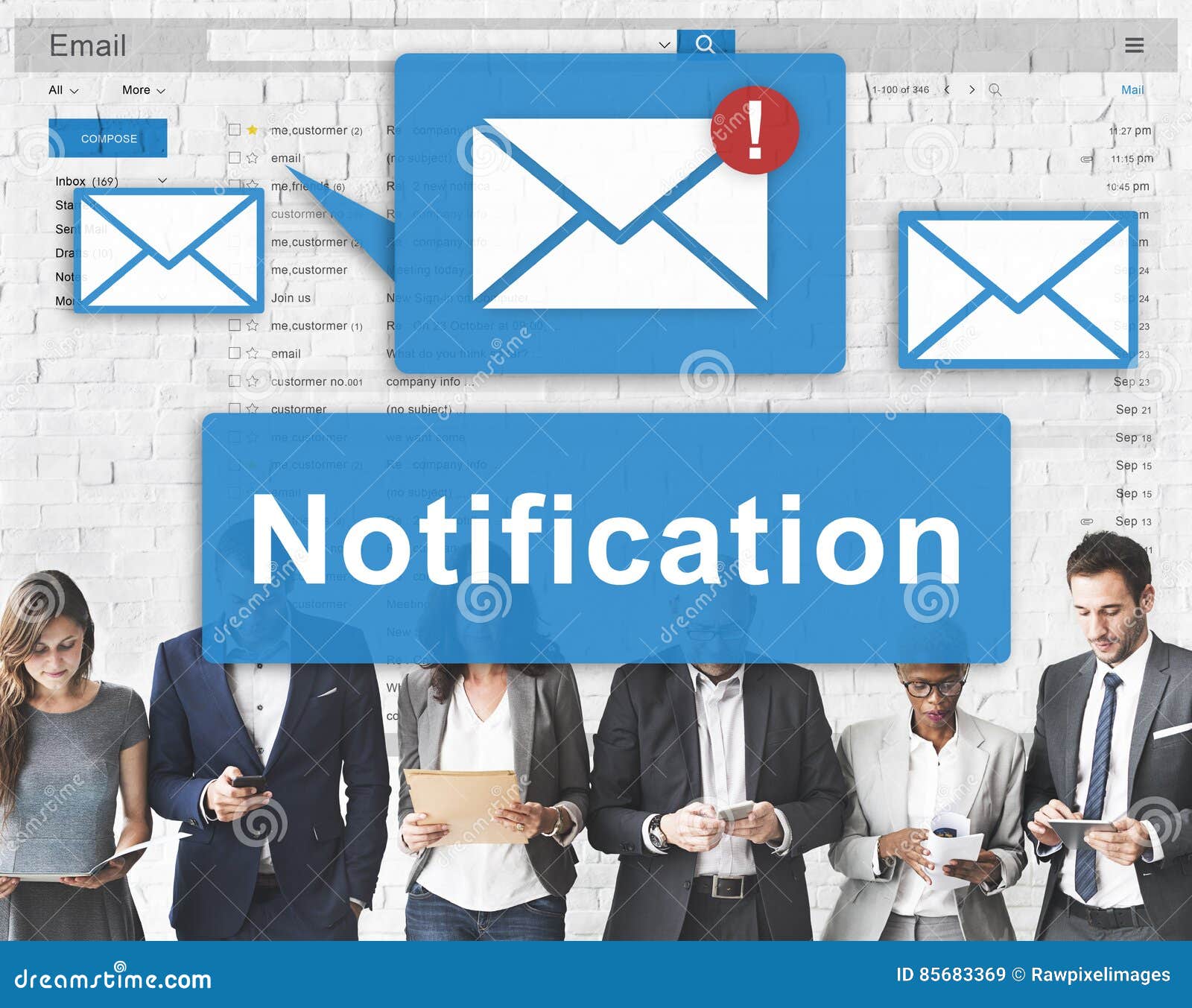 Notification Alert Digital Icon Internet Network Concept Stock Image ...