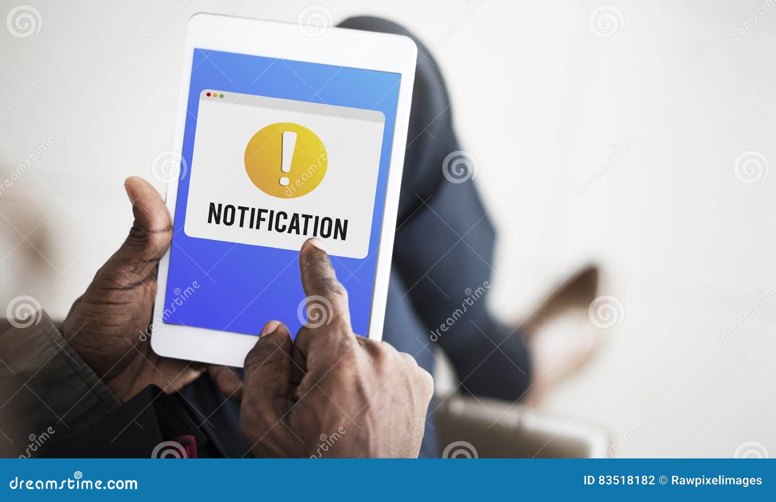 Notification Alert Exclamation Point Graphic Concept Stock Photo ...