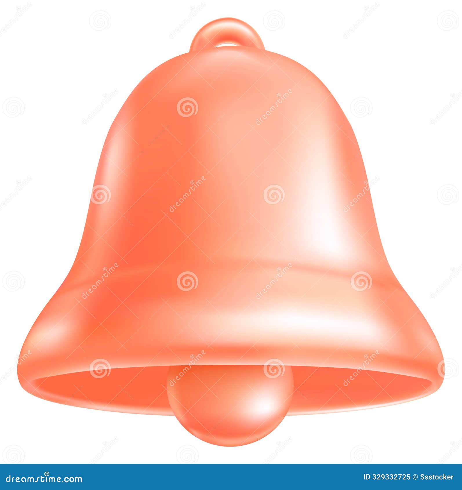 Notification Bell 3d Icon. Message Alert Symbol Stock Illustration ...
