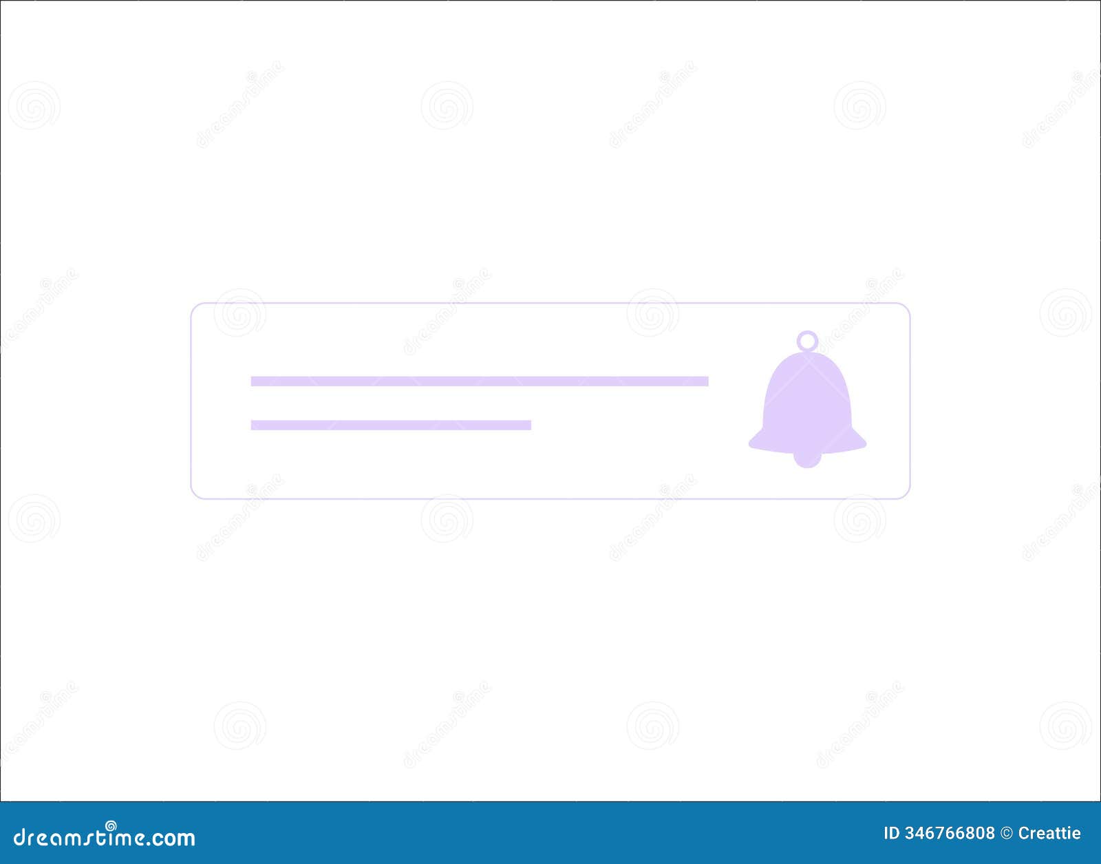 Notification Bell On Simplistic Interface Design In Flat Vector ...