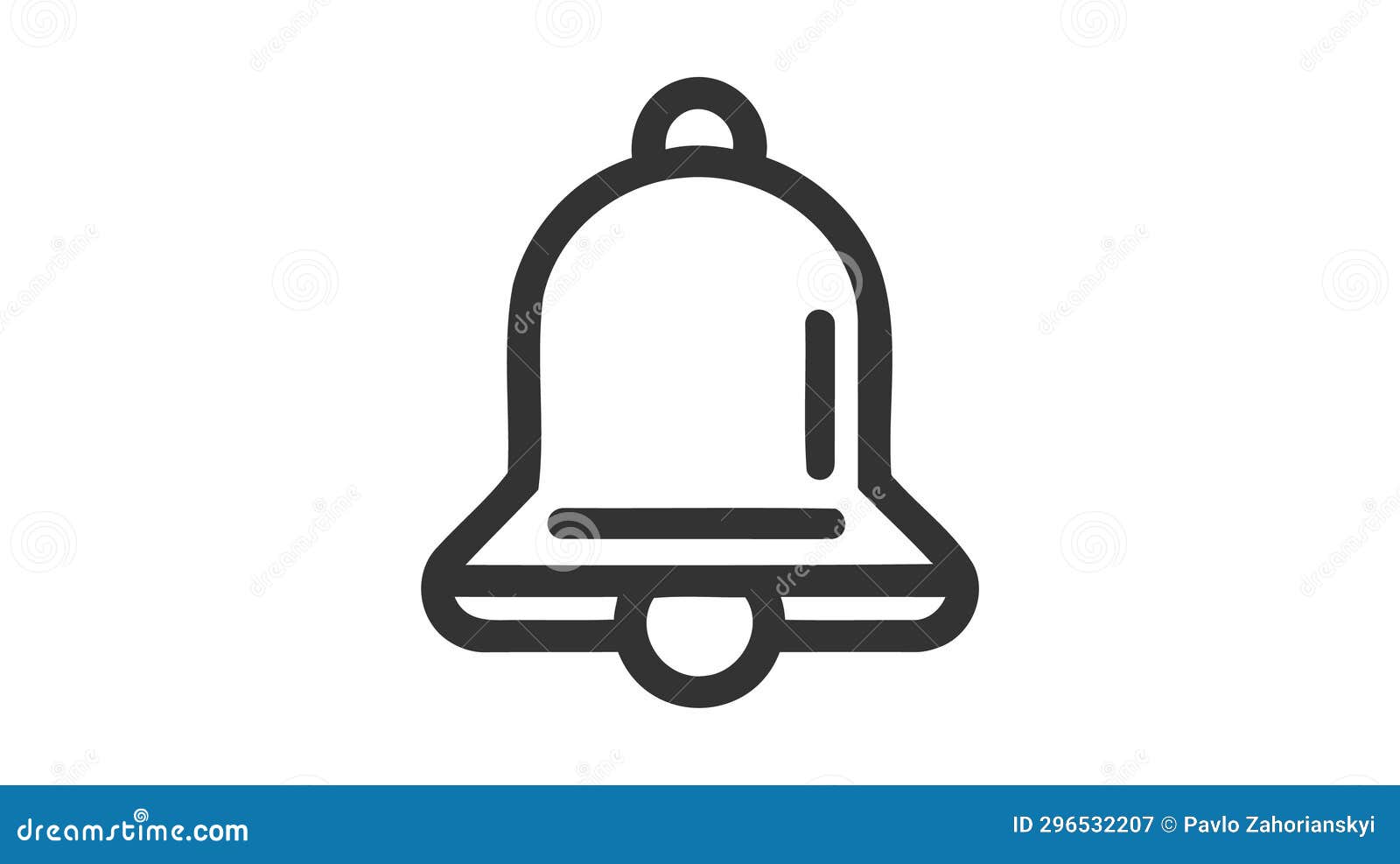 Notification Bell Icon. Outline Style. Notification Bell Vector Icon ...