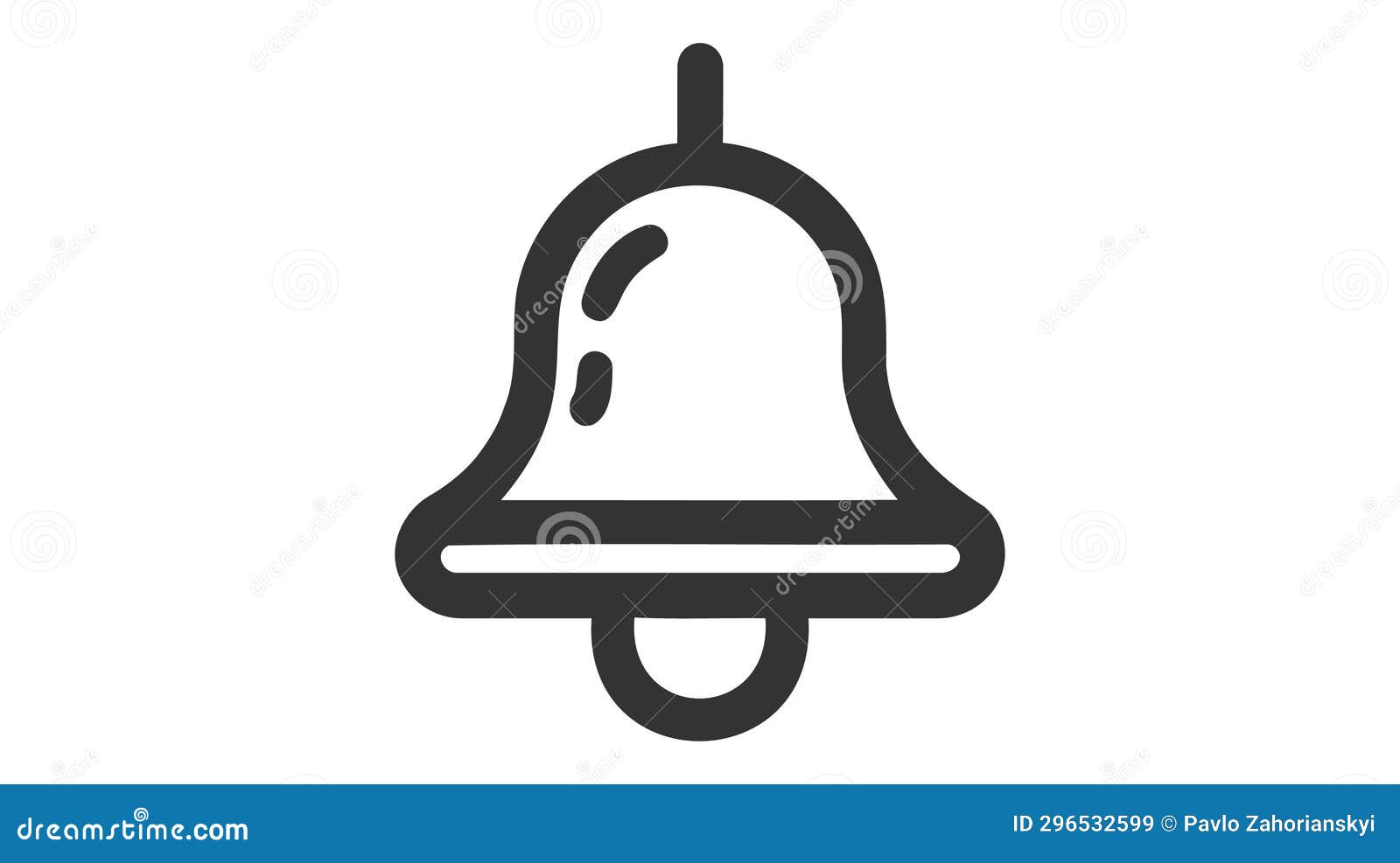 Notification Bell Icon. Outline Style. Notification Bell Vector Icon ...