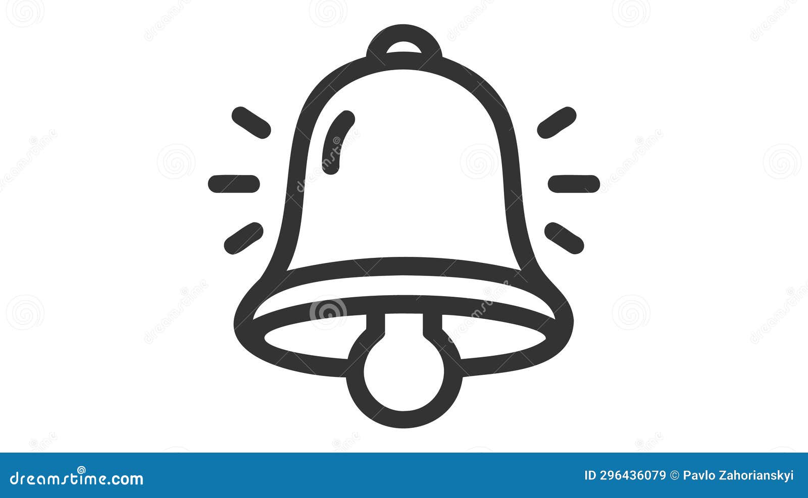 Notification Bell Icon. Outline Style Stock Illustration - Illustration ...