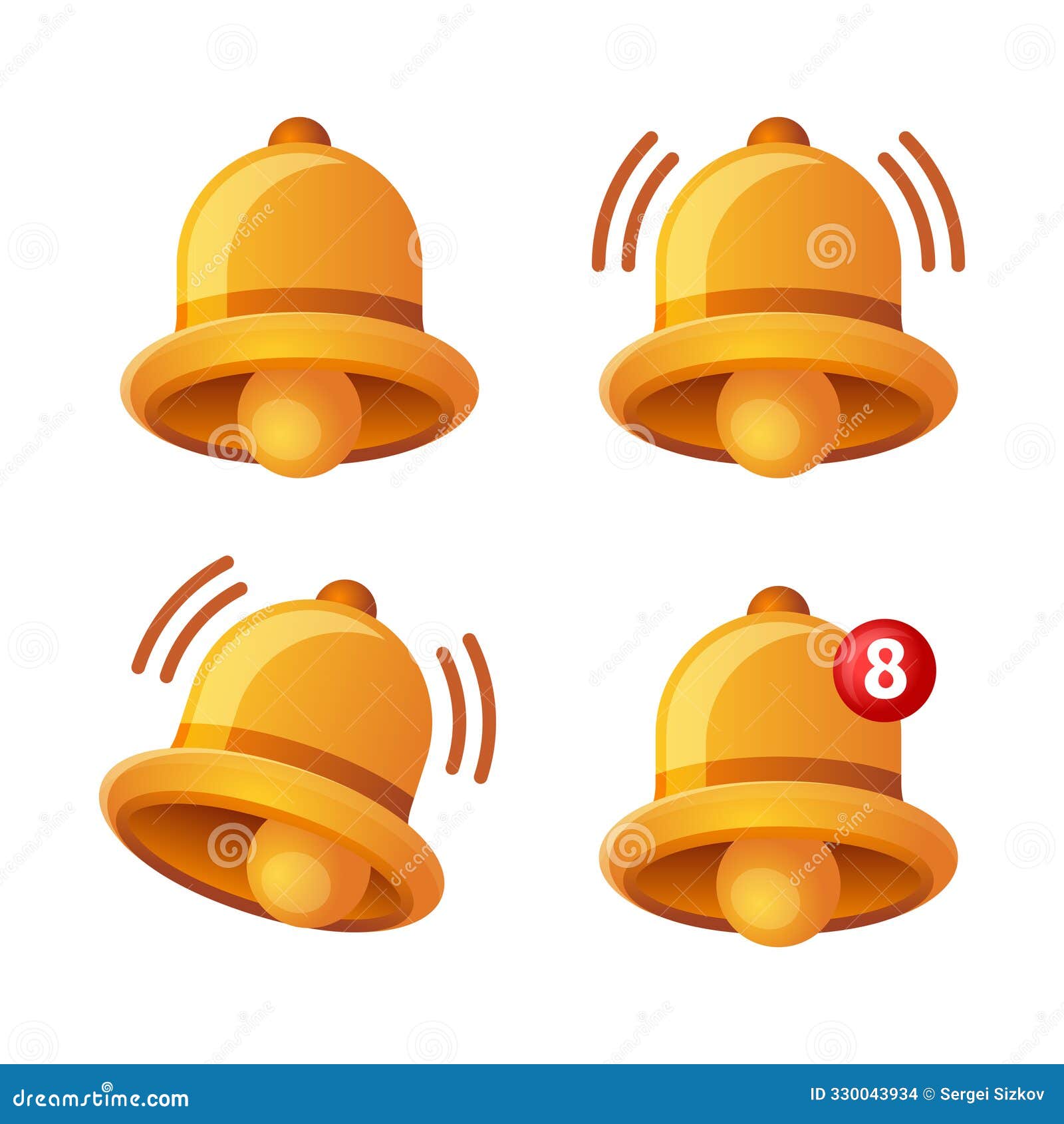 Bell Icon Vector Set. Notification Illustration Sign Collection. Alarm ...