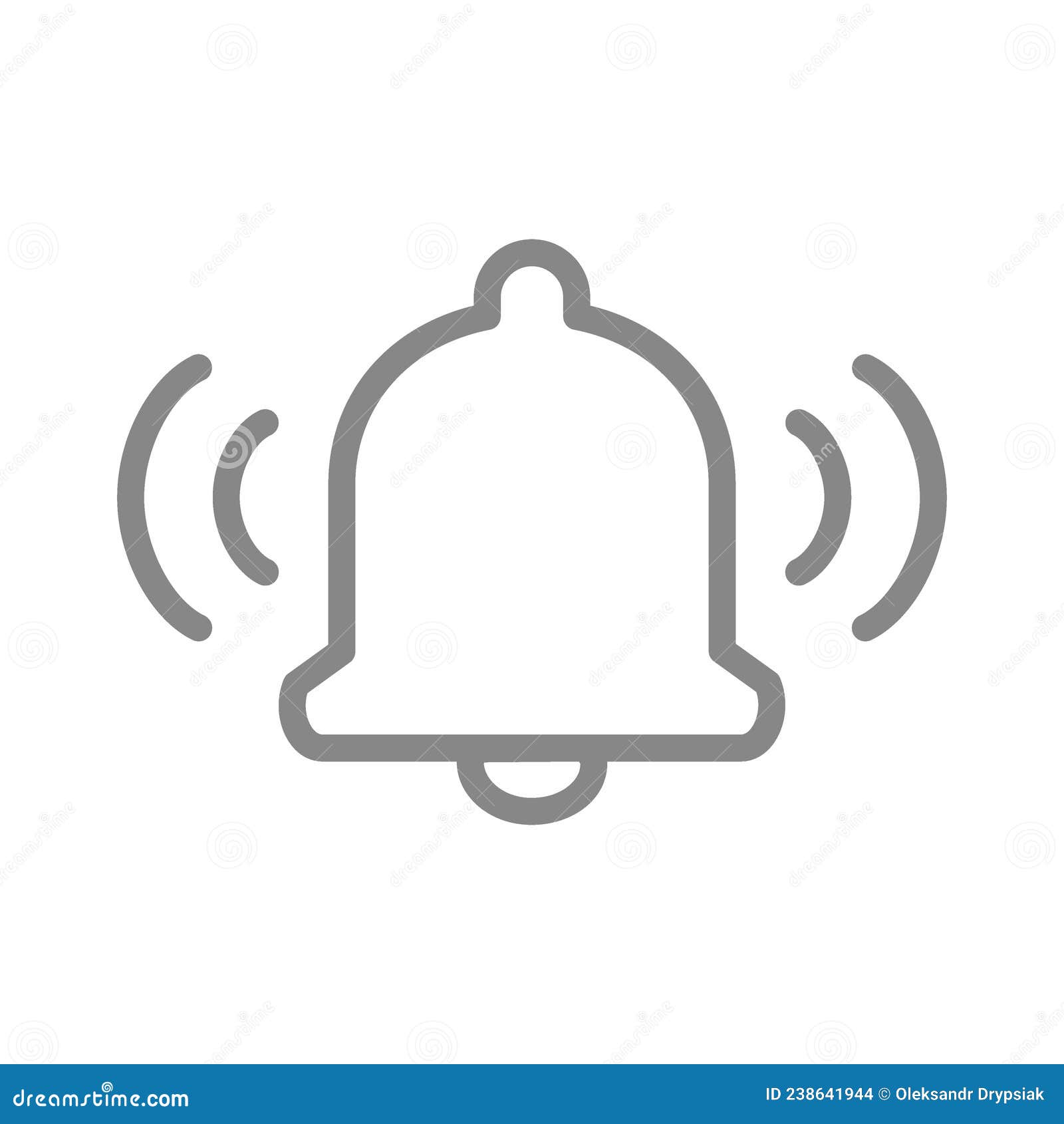 Notification Bell Line Icon. Message Notification, Inbox Message Symbol ...