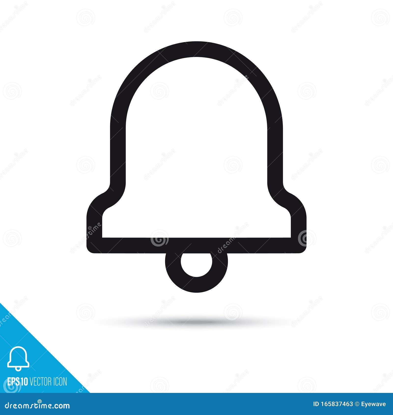 Notification Bell UI Symbol Vector Line Icon Stock Vector ...