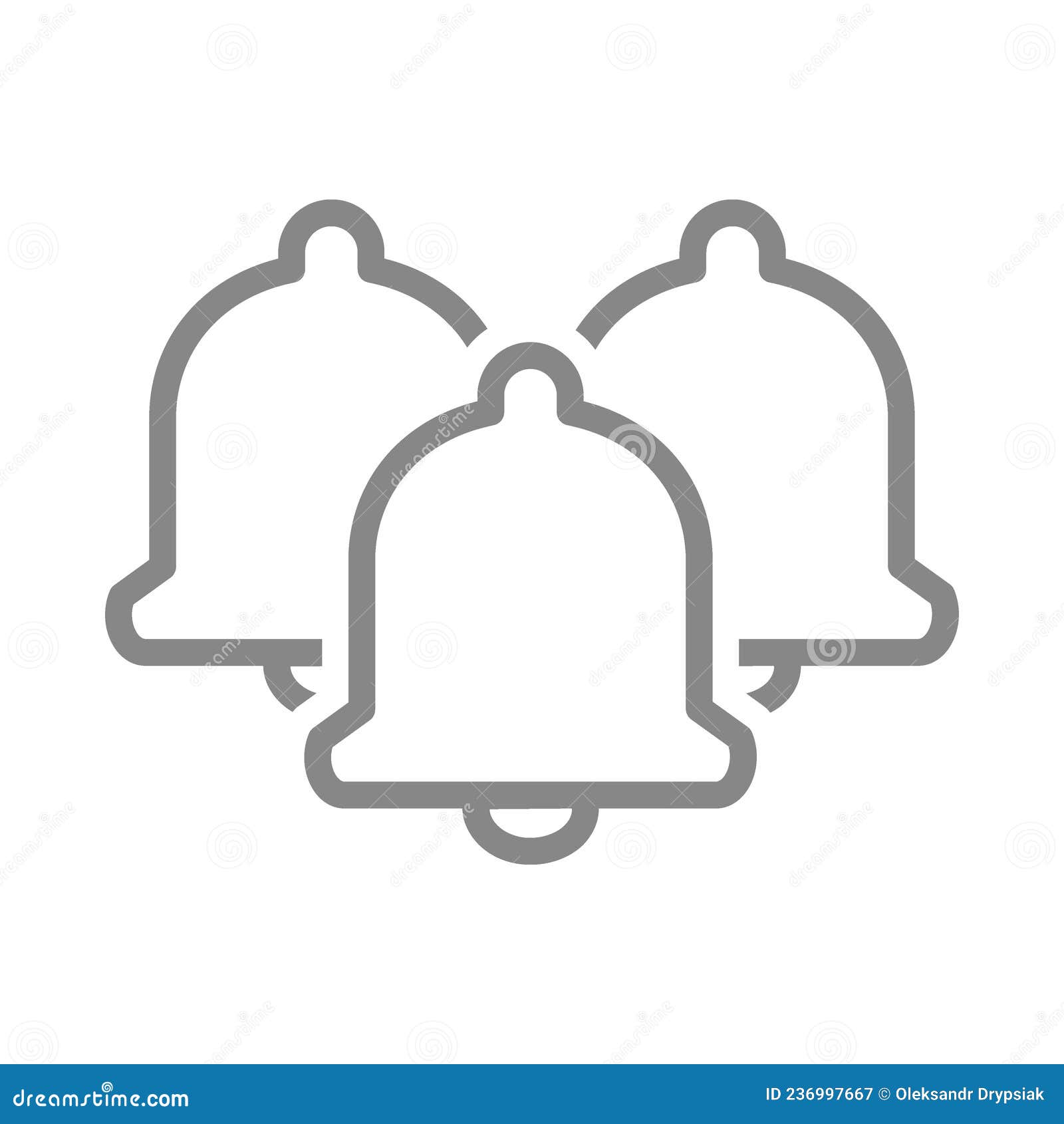 Notification Bells Line Icon. Message Bell, Inbox Message Symbol Stock ...