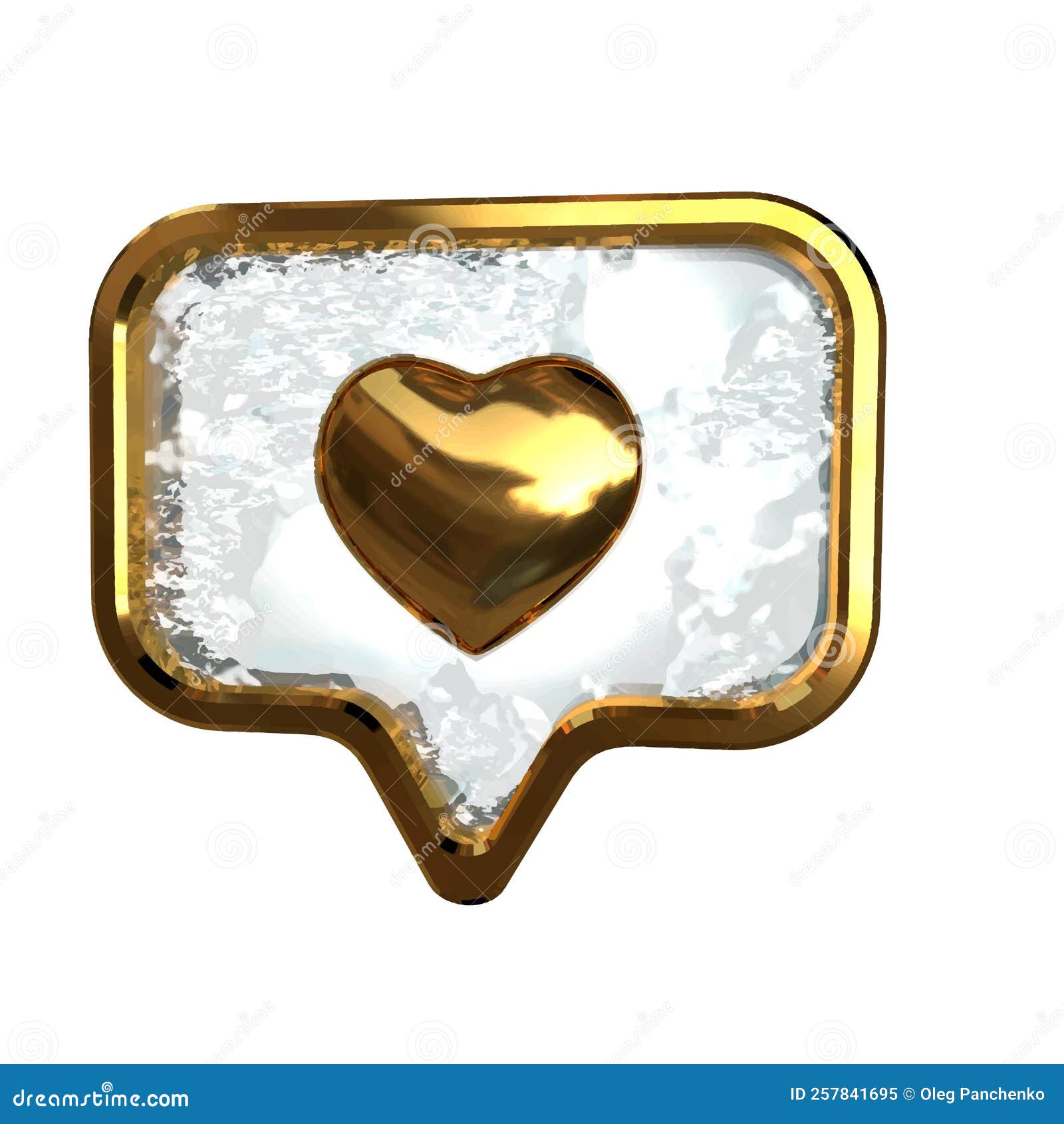 Notification with a 3d Heart Inside Stock Vector - Illustration of ...