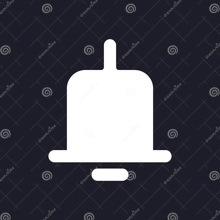 Notification Dark Mode Glyph Ui Icon Stock Vector - Illustration of ...