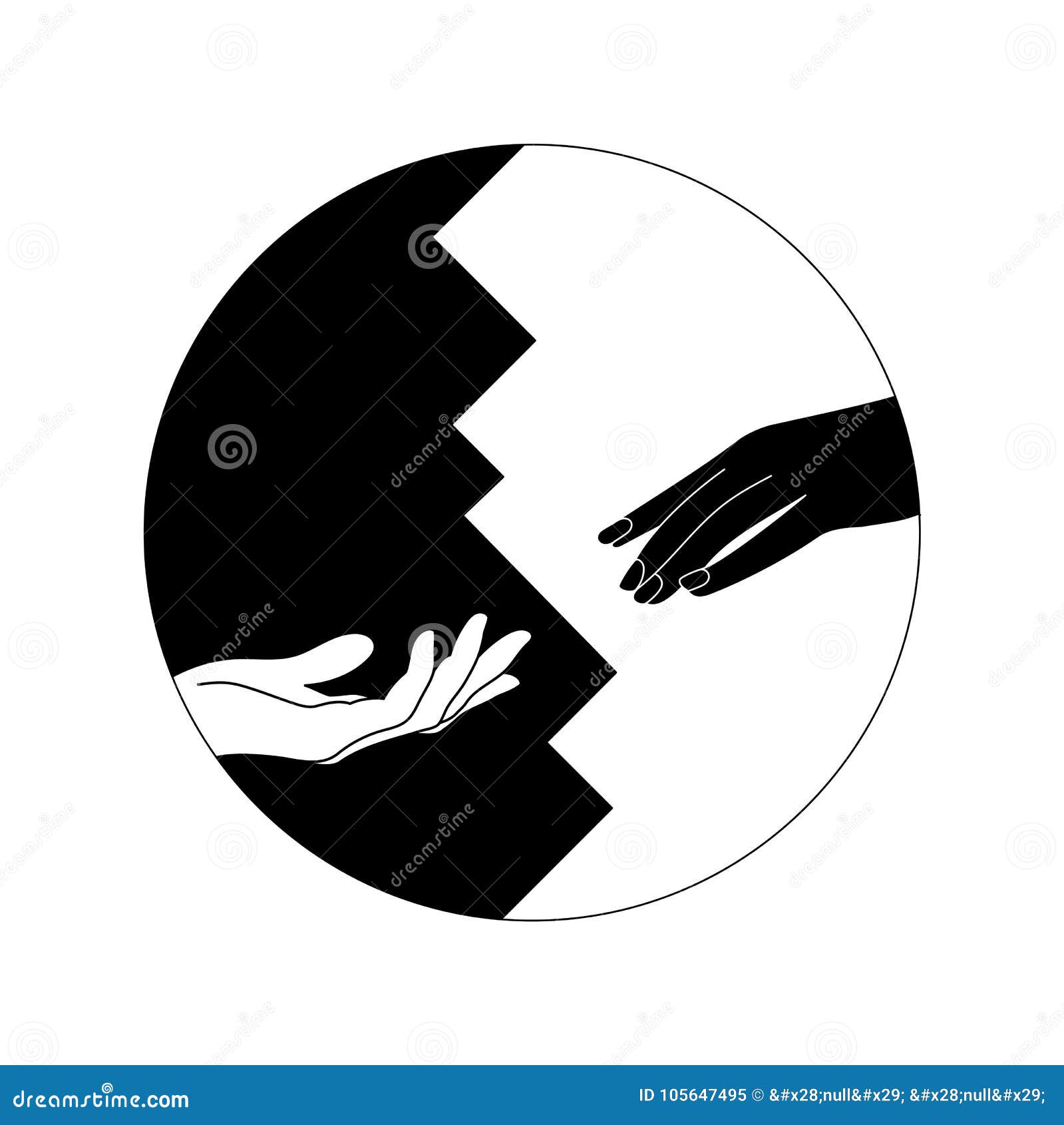 Notification Of Divorce Concept Ripped Paper With Man And Woman