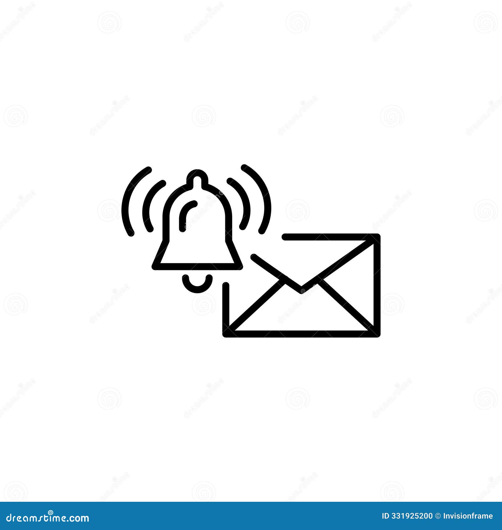 Notification email icon stock illustration. Illustration of service ...