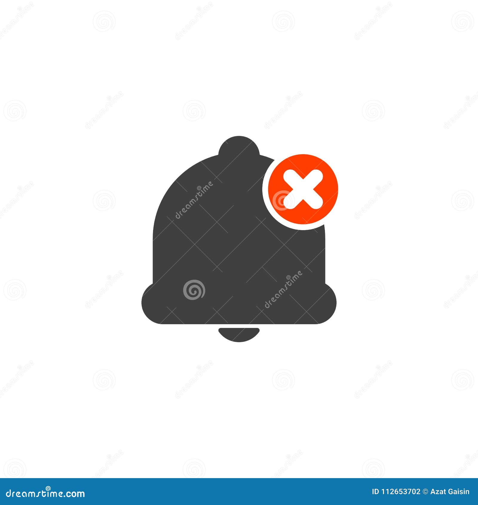 Notification Icon with Cancel Sign. Notification Icon and Close, Delete ...