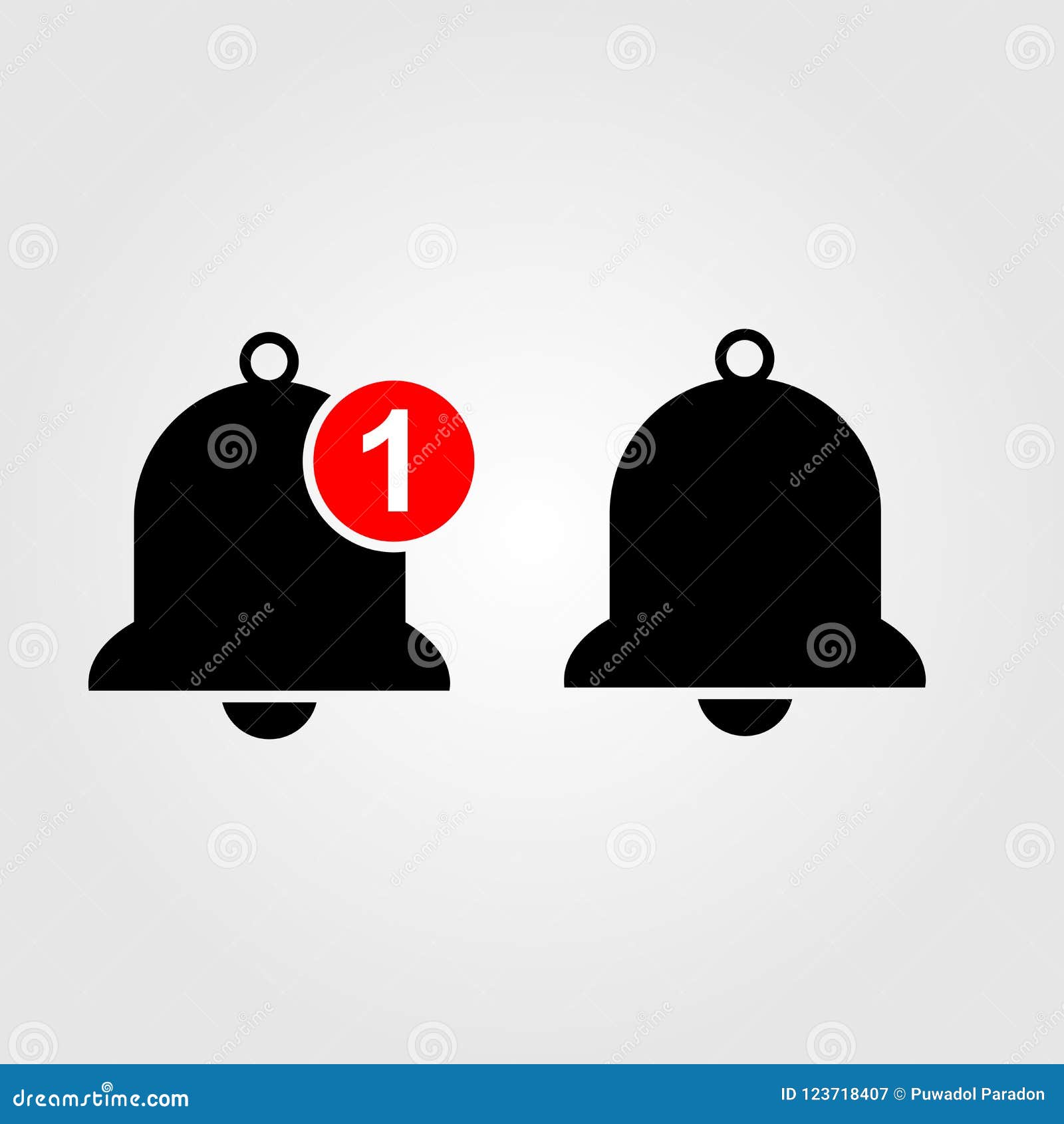 Notification Icon Flat Style Isolated on Background. Notification Sign ...