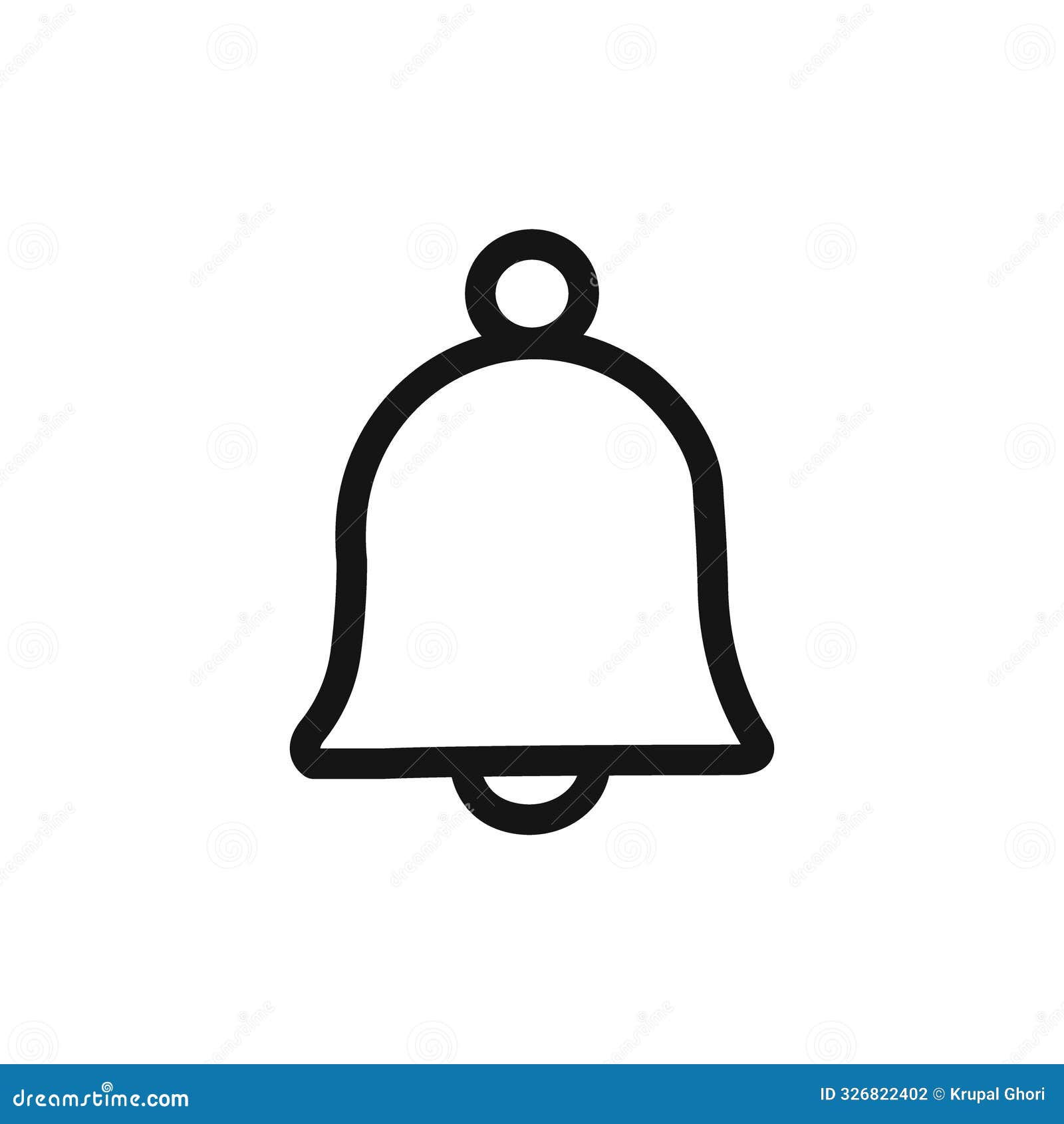 Notification Icon Linear Vector Graphics Sign Stock Vector ...