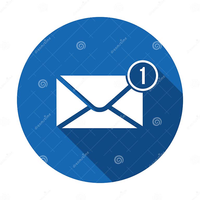 Notification Icon. New Message, Notification Icon on White Background ...