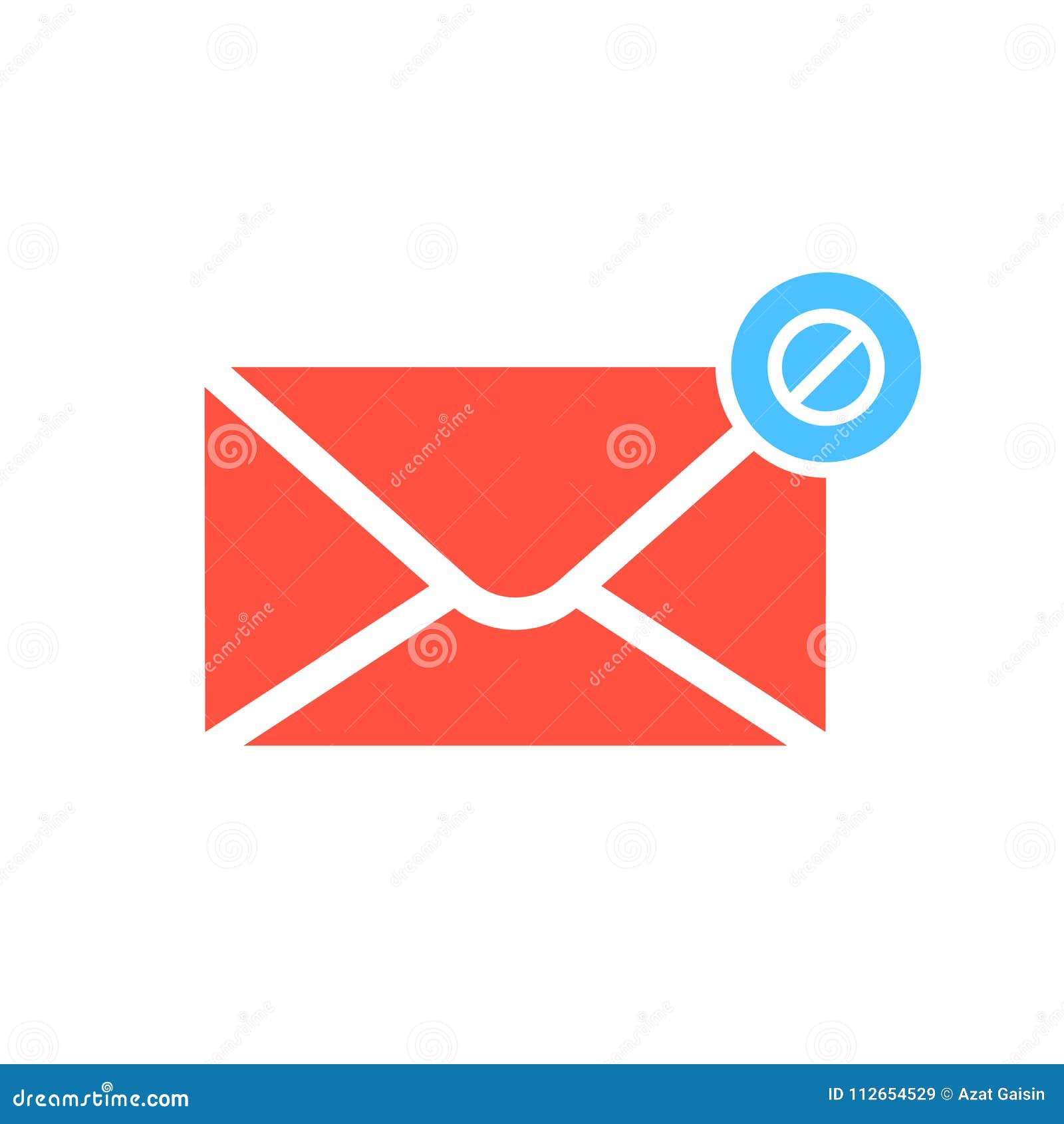 Notification Icon with Not Allowed Sign. Notification Icon and Block ...