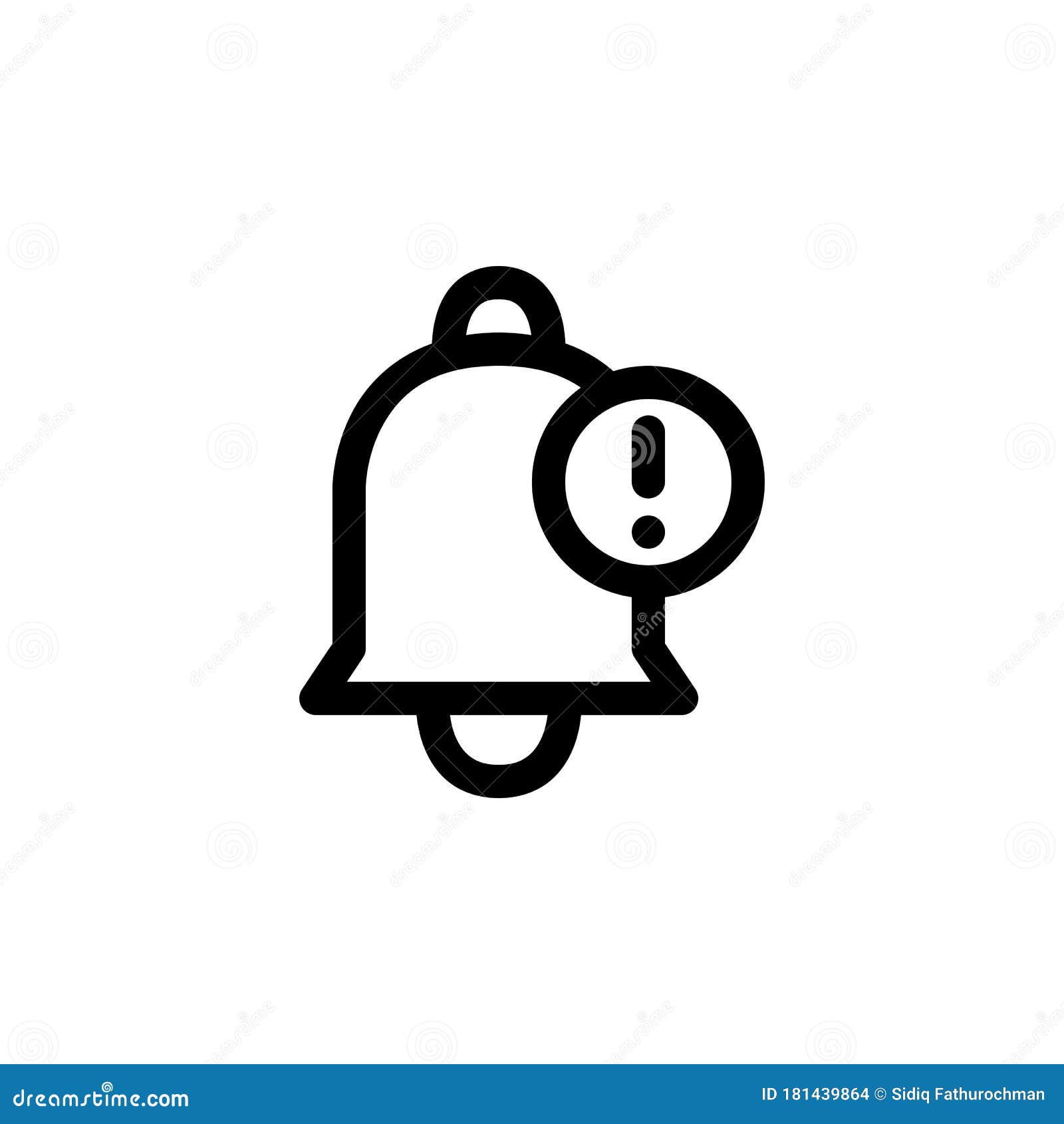 Notification Icon stock vector. Illustration of interface - 181439864