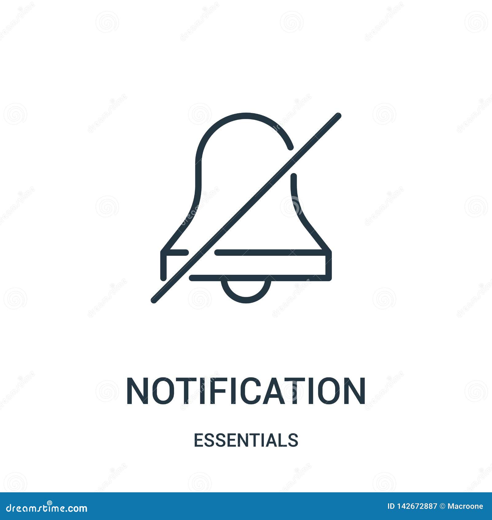 Notification Icon Vector from Essentials Collection. Thin Line ... Notification Icon Vector from Essentials Collection. Thin Line ...