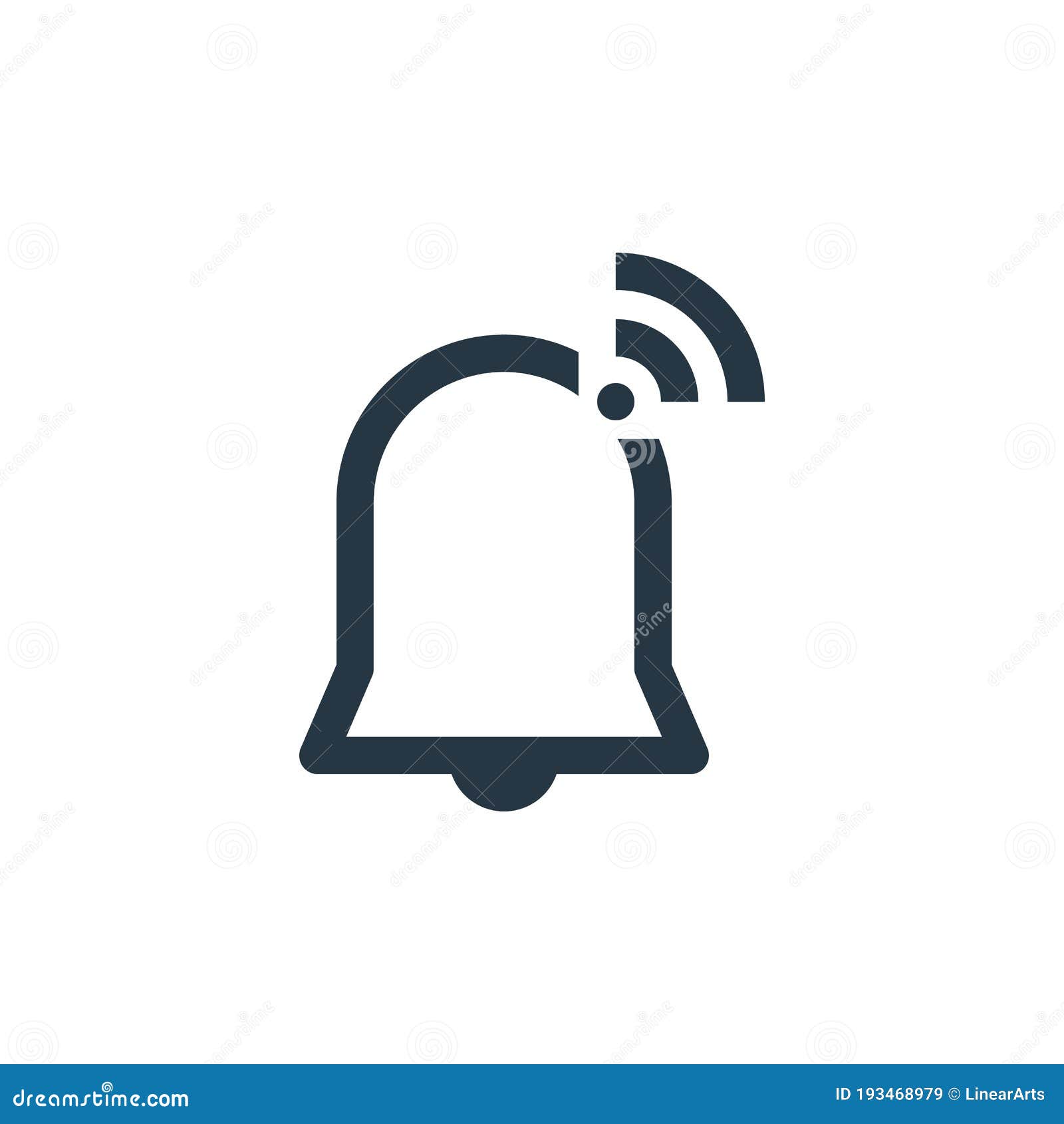 Notification Icon Vector from Internet of Things Concept. Thin Line ...