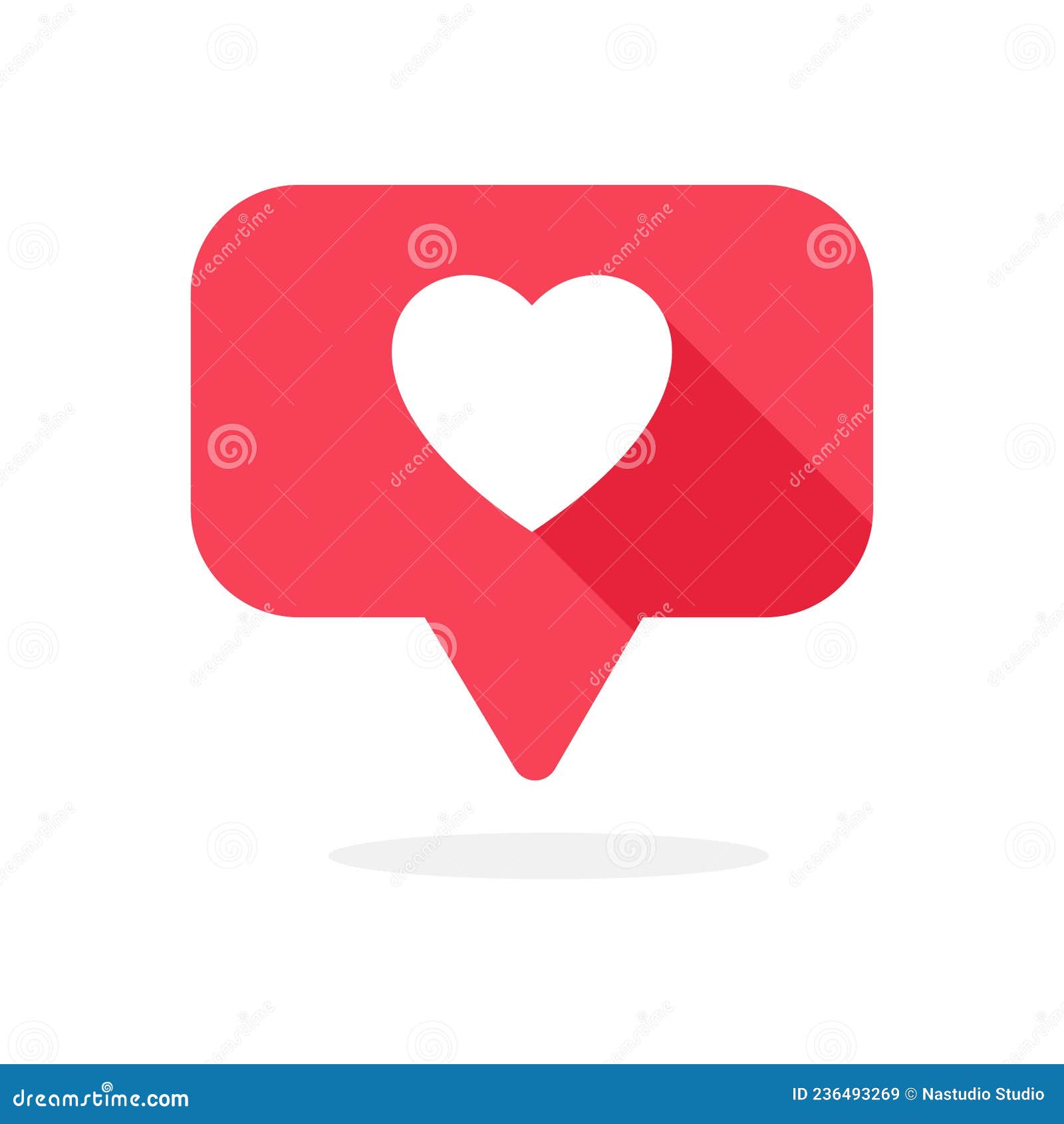 Notification Like Icon. Social Network App Logo. Vector Illustration ...