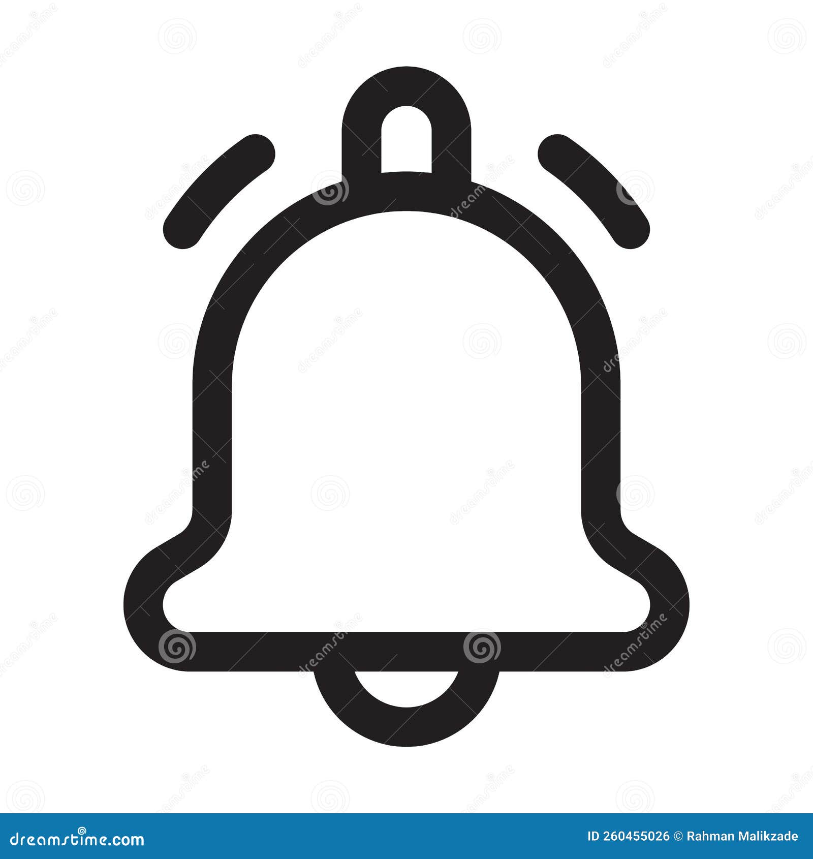 Notification Line Icon. Bell or Alarm Social Media Element Vector ...