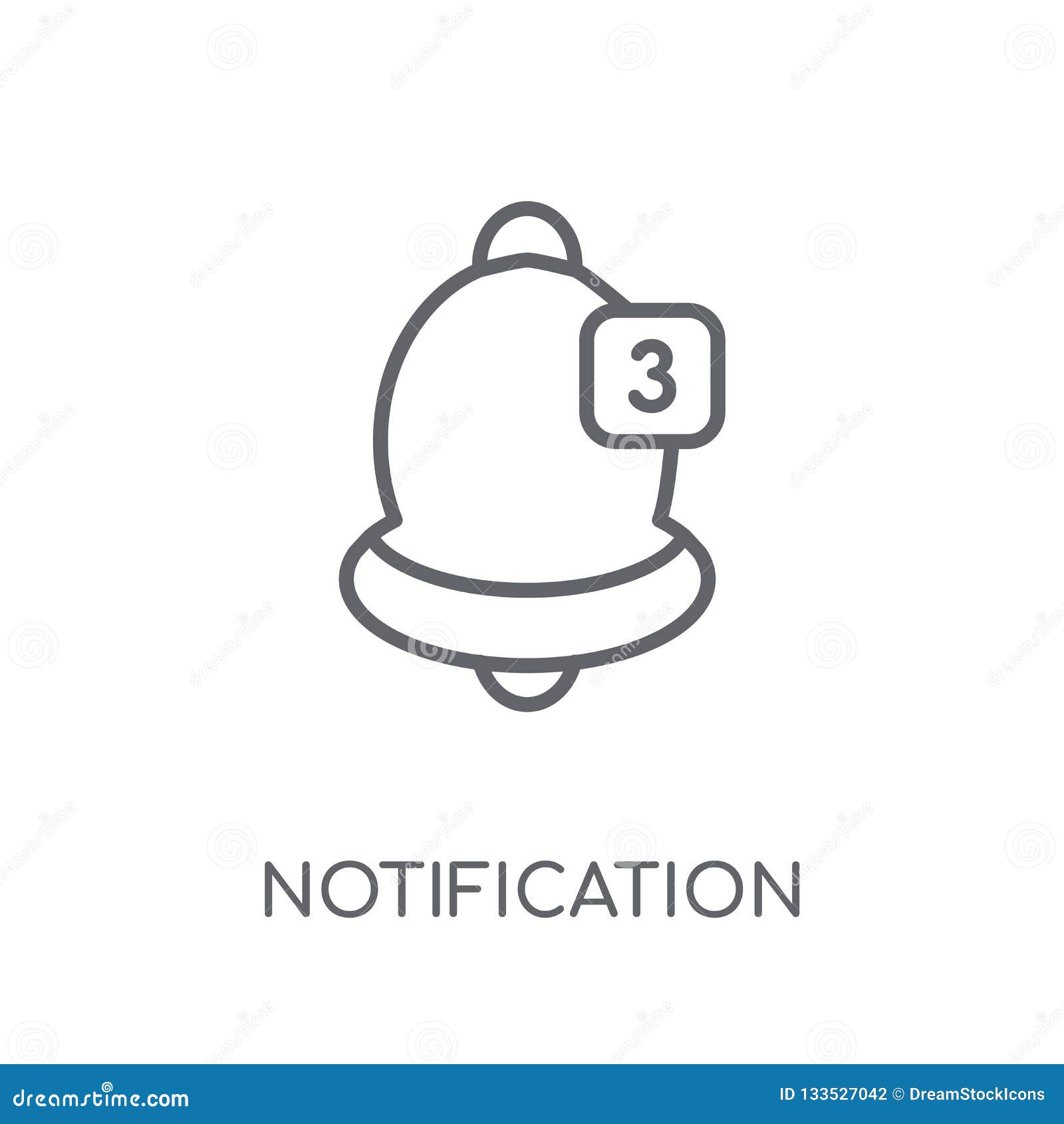 Notification Linear Icon. Modern Outline Notification Logo Conce Stock ...